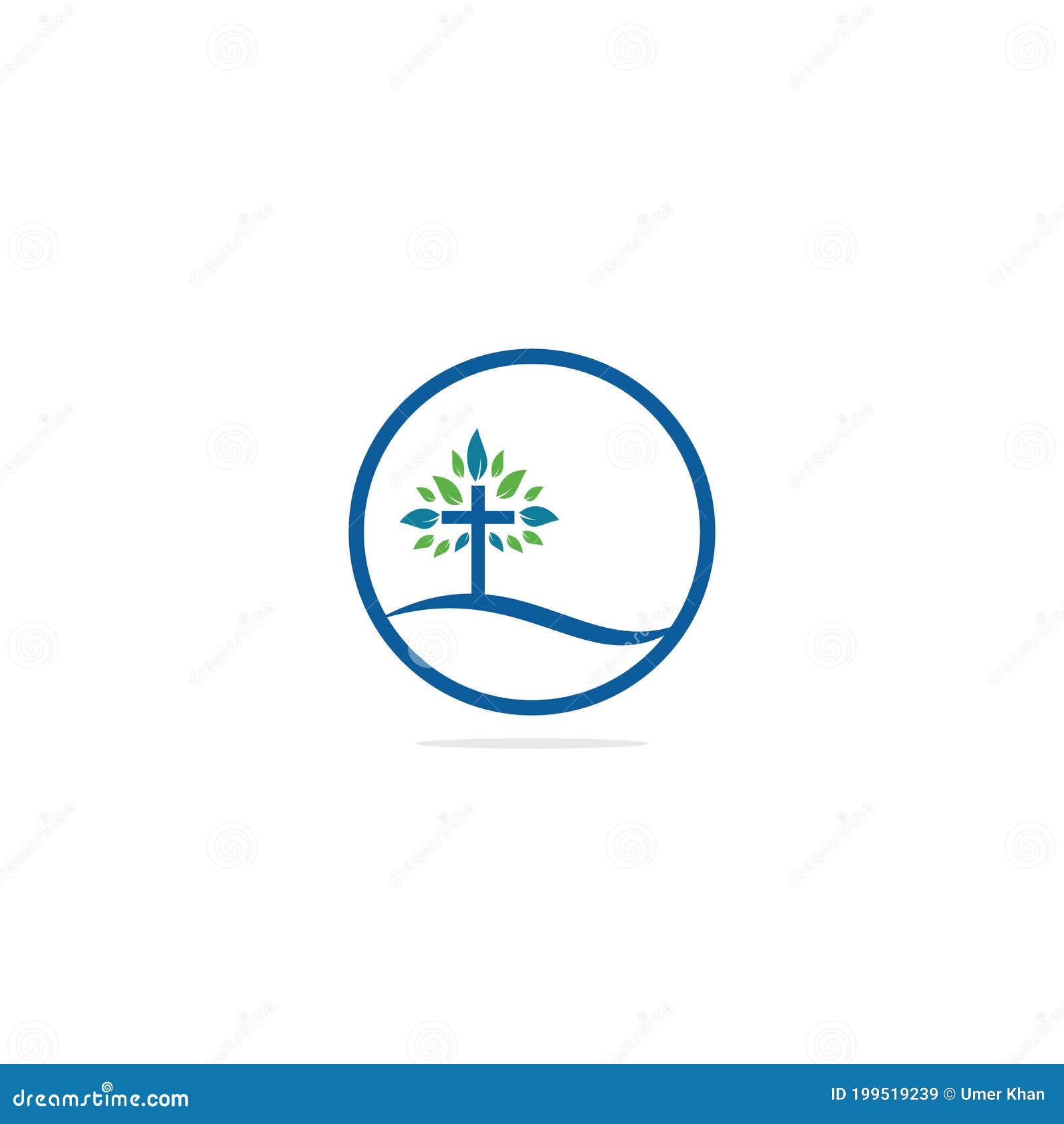 Tree Religious Cross Symbol Icon Vector Design. Stock Vector ...