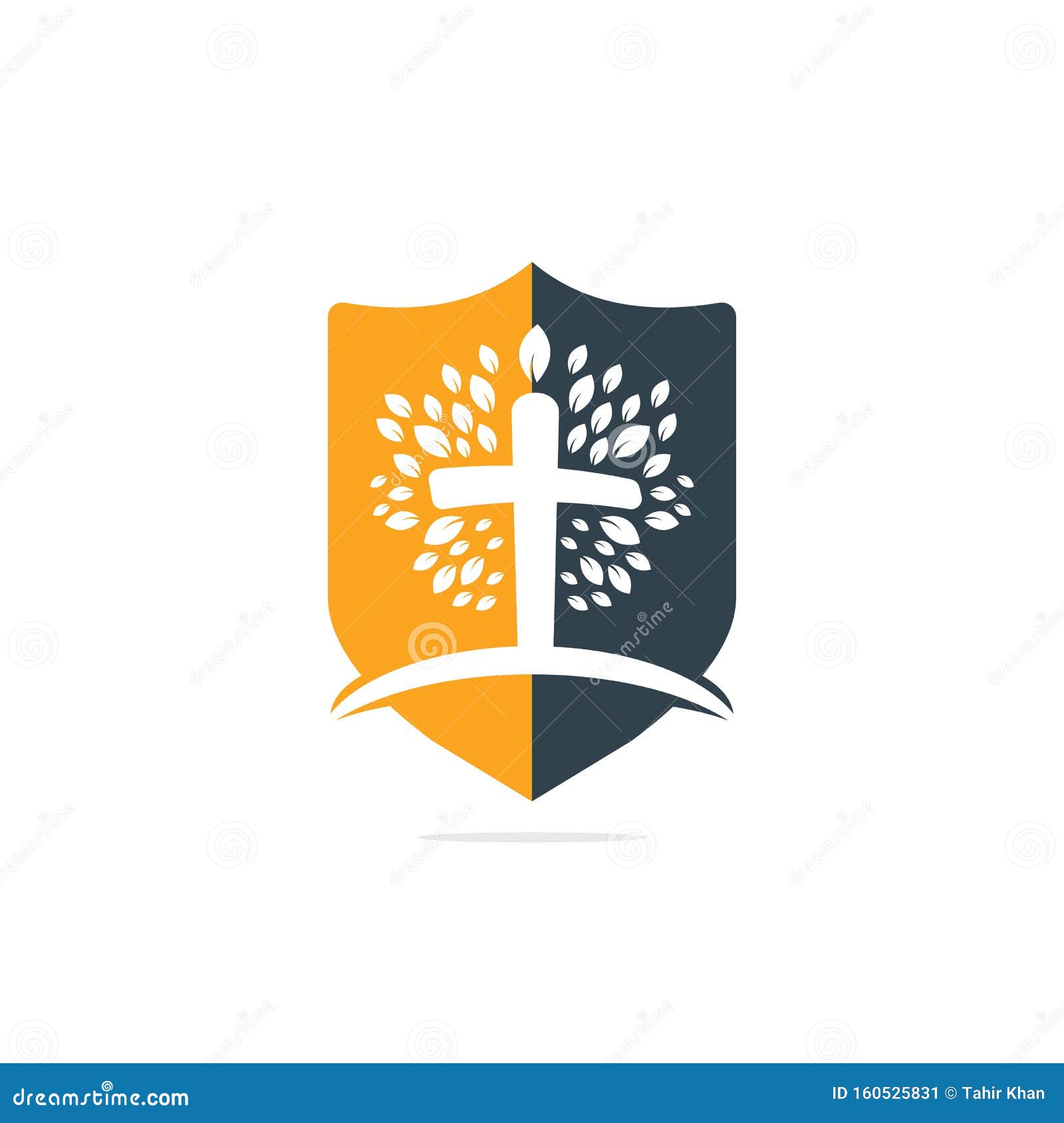 Tree Religious Cross Symbol Icon Vector Design. Stock Vector ...