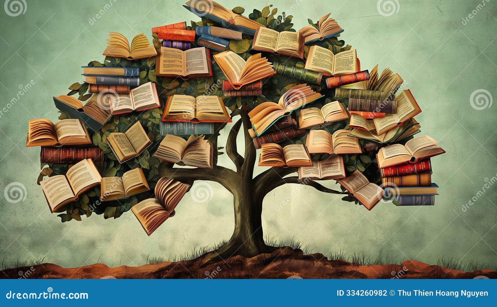 The Tree is a Representation of Knowledge and Learning Stock Photo ...