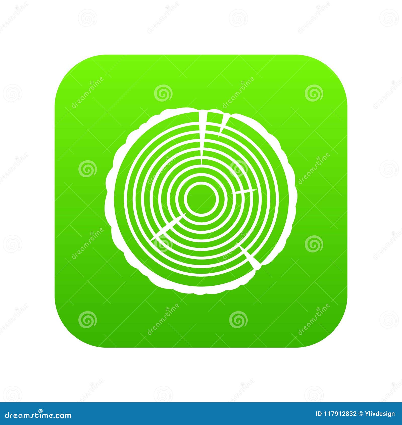 Tree Ring Icon Digital Green Stock Vector - Illustration of nature ...