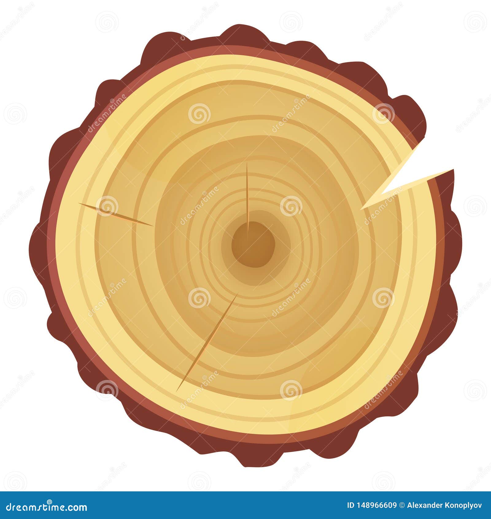 Tree Ring Icon, Timber Texture and Industry Stock Vector - Illustration ...