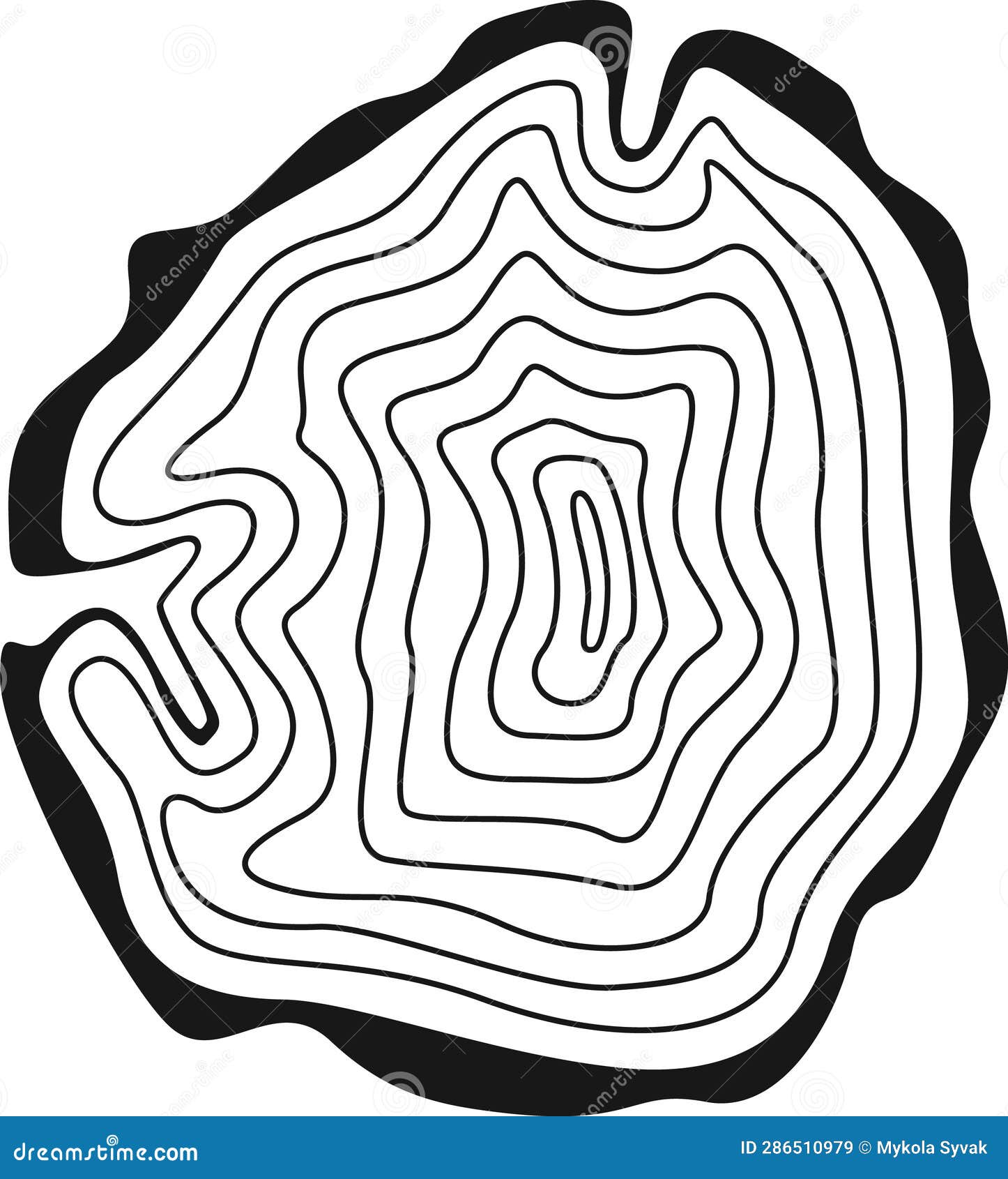 Tree Ring Wood Circle stock vector. Illustration of pattern - 286510979