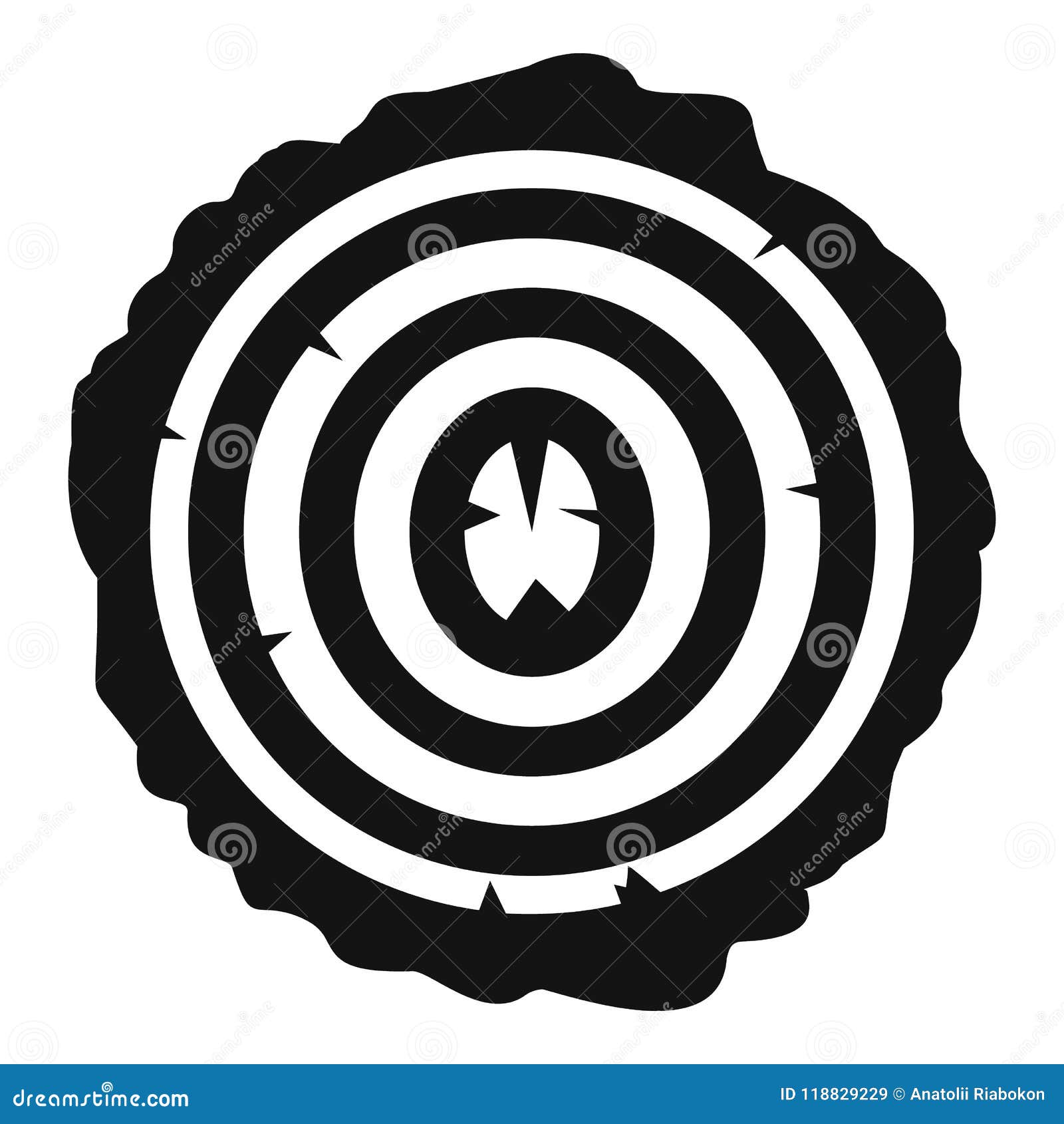 Tree Rings Icon, Simple Style Stock Vector - Illustration of logo, bark ...