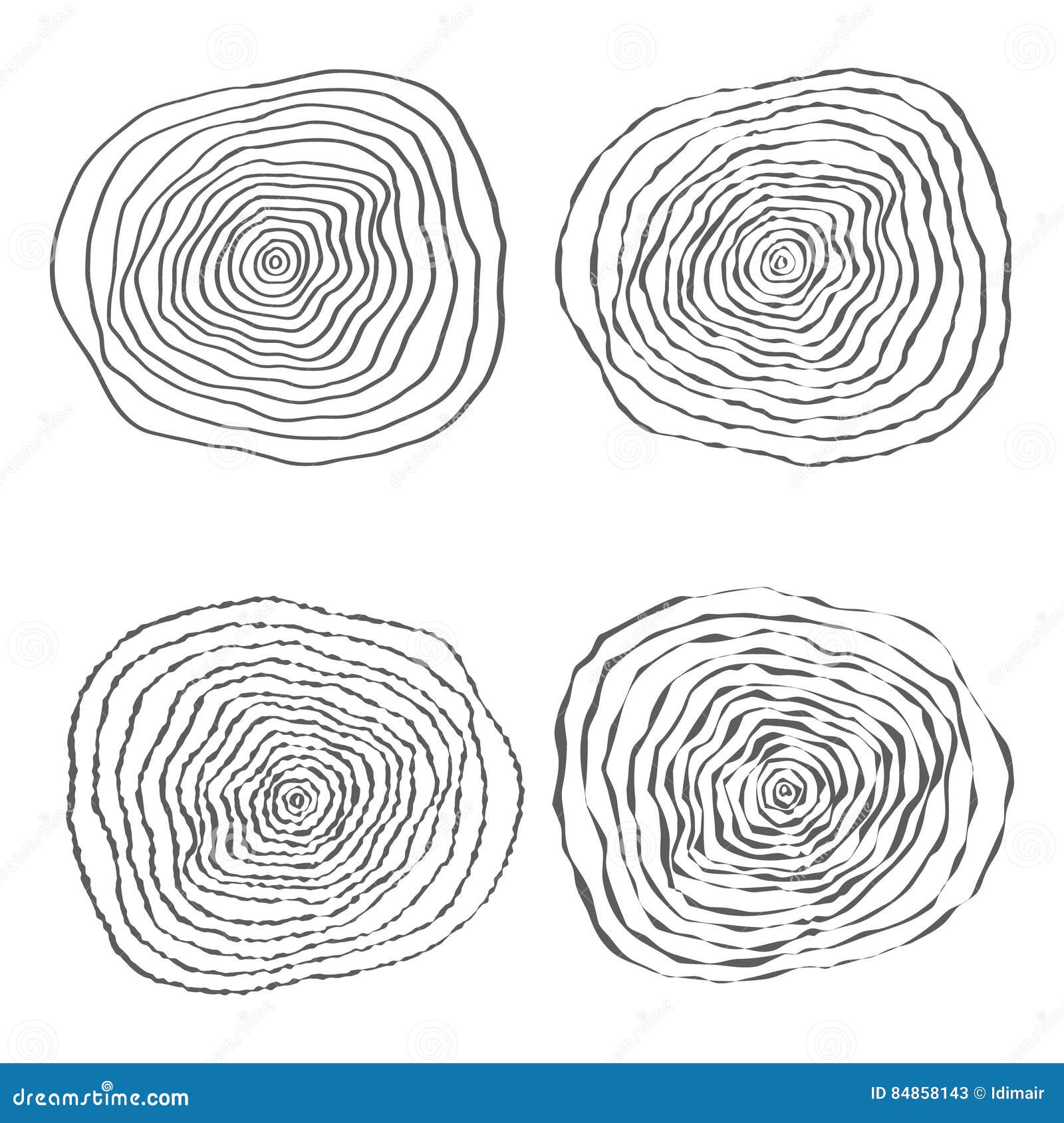 Tree Rings Vector Illustration Stock Vector - Illustration of lumber ...