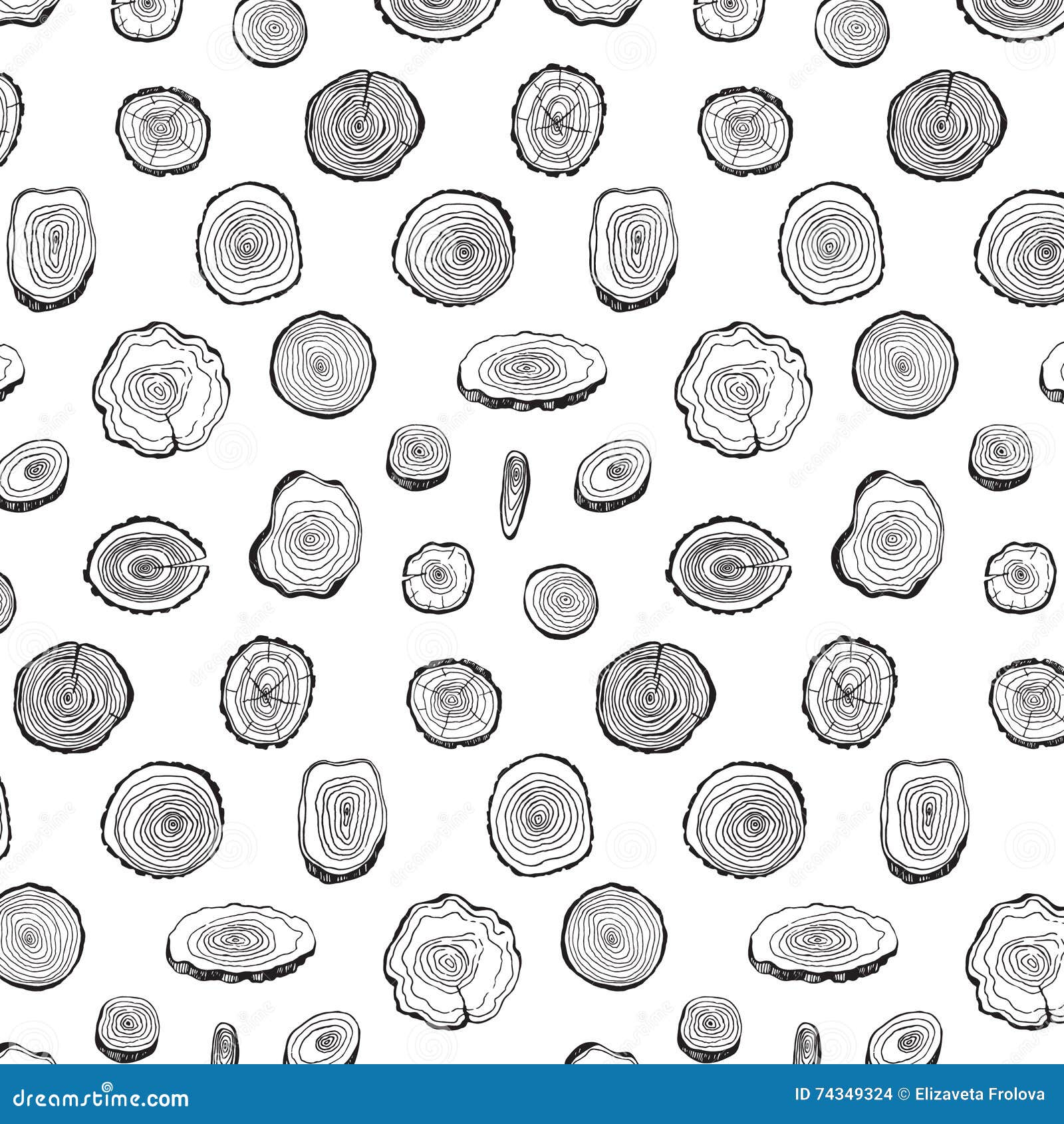 Tree rings vector pattern stock vector. Illustration of firewood - 74349324