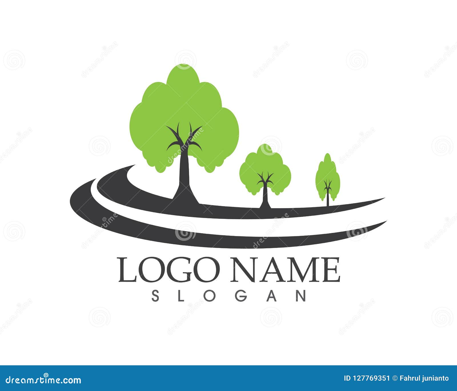 Tree road icon sign logo stock vector. Illustration of earth - 127769351