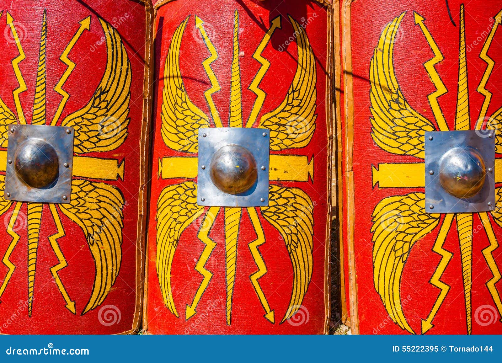 Tree Roman Military Shields Stock Image - Image of metallic, historic ...