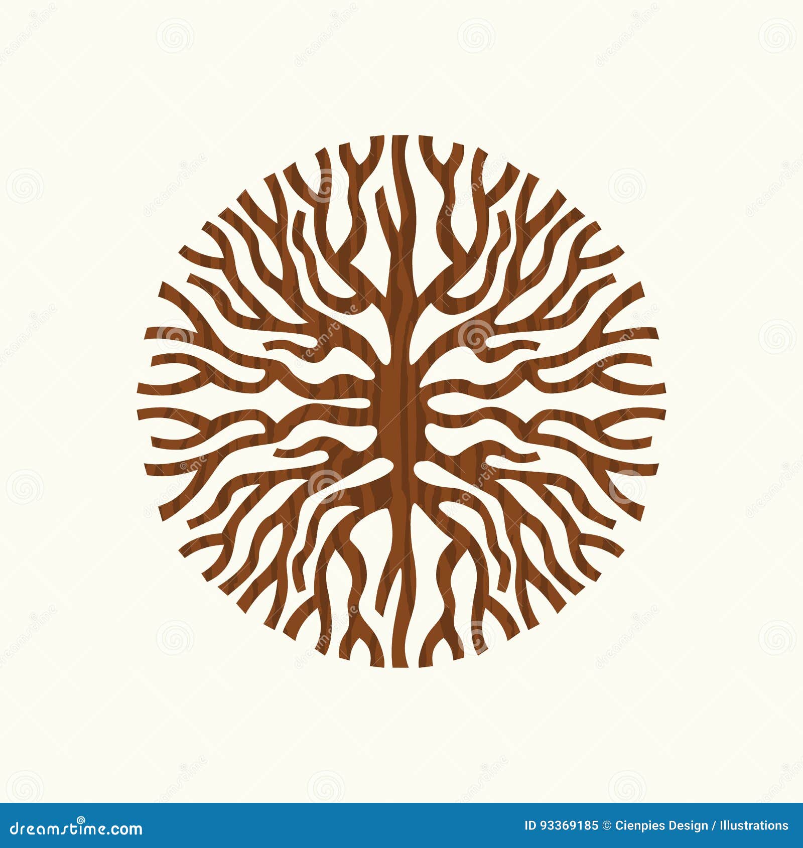 Tree Root Concept Nature Symbol Illustration Stock Vector ...