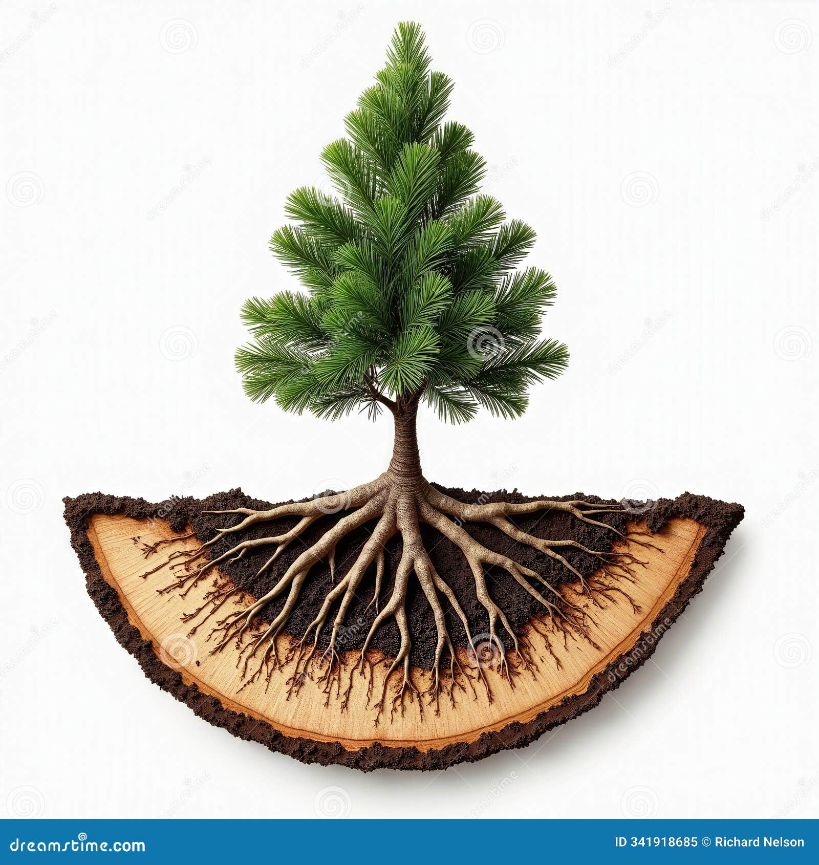 Tree Root Cross Section stock illustration. Illustration of educational ...