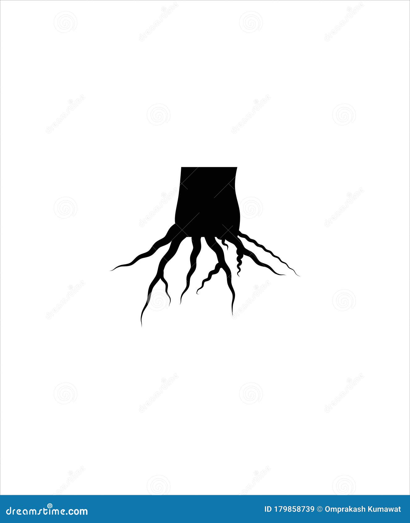 Tree Root Flat Icon,vector Best Design Icon,black Tree Root Icon. Stock ...