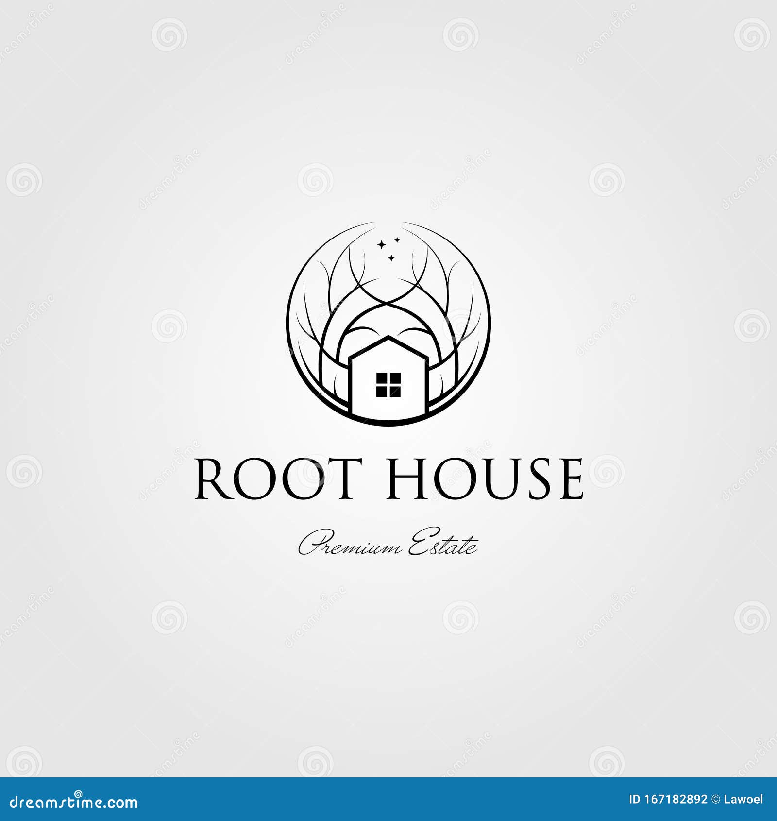 Tree Root House Logo Nature Vector Illustration Design Stock Vector ...