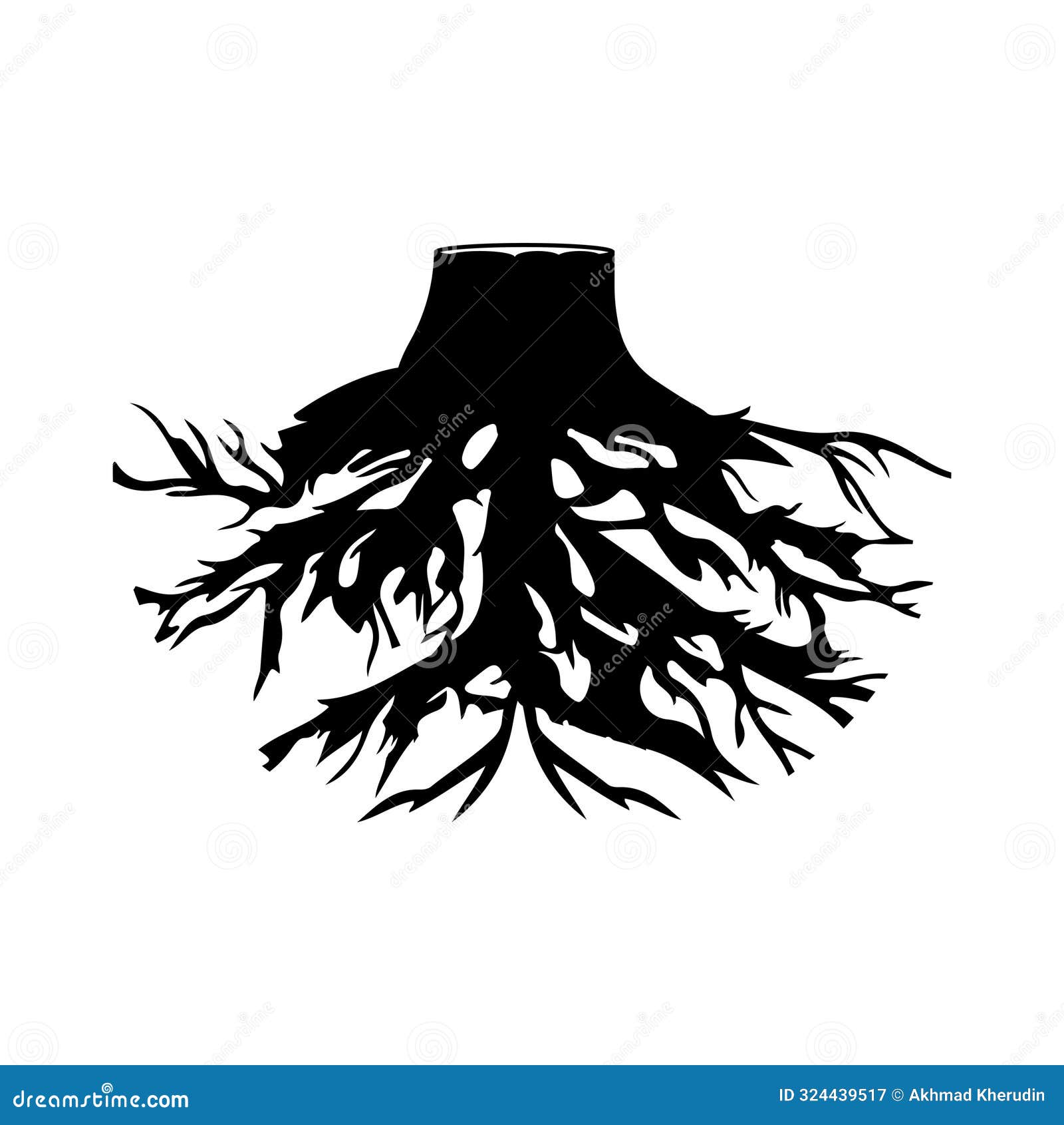 Tree root icon stock illustration. Illustration of trunk - 324439517