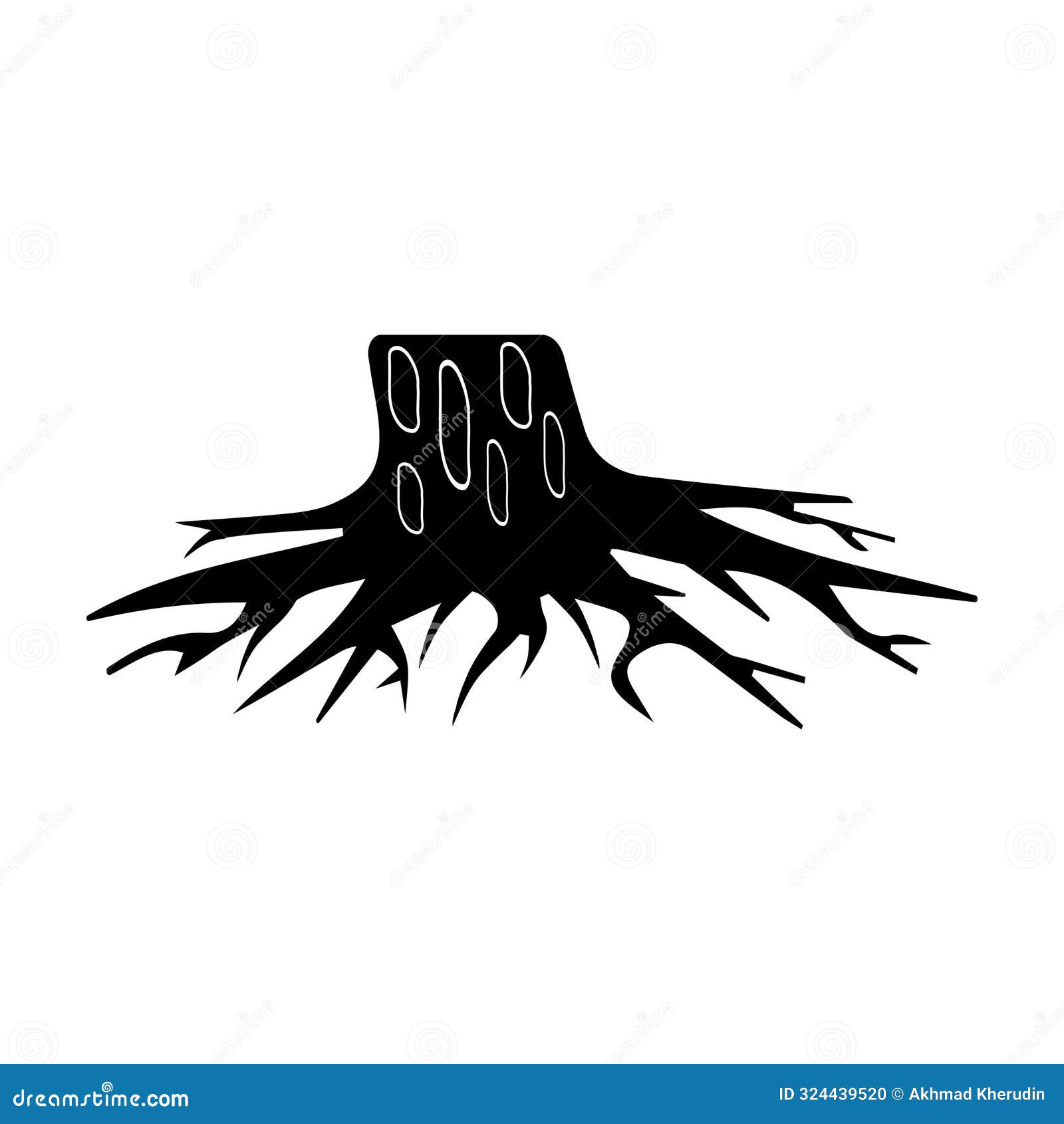 Tree root icon stock illustration. Illustration of vector - 324439520