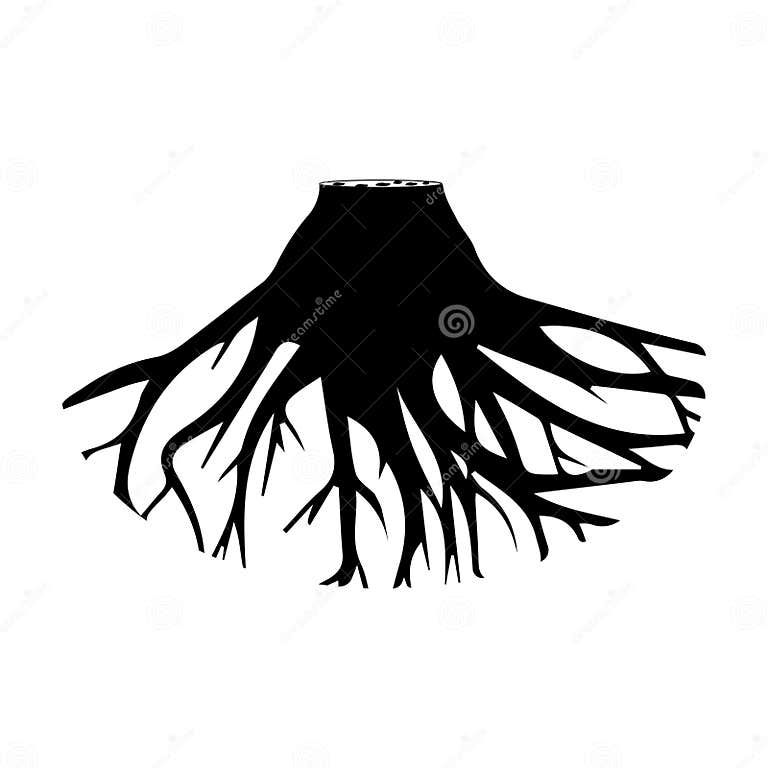 Tree root icon stock illustration. Illustration of vector - 324439529