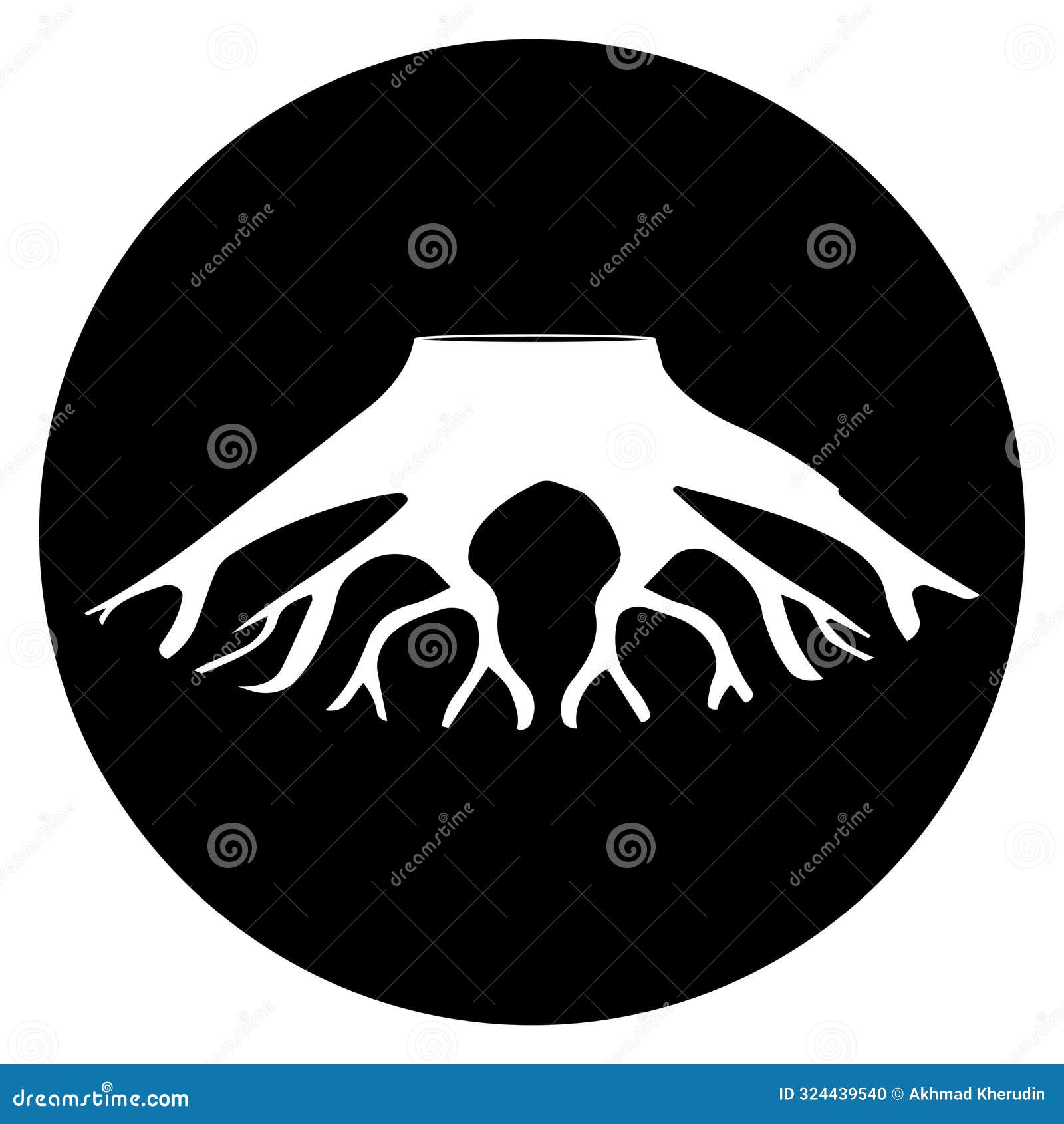 Tree root icon stock illustration. Illustration of company - 324439540