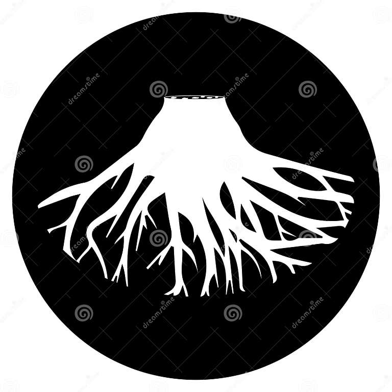 Tree root icon stock illustration. Illustration of green - 324439543