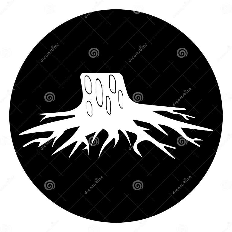 Tree root icon stock illustration. Illustration of editable - 324439533