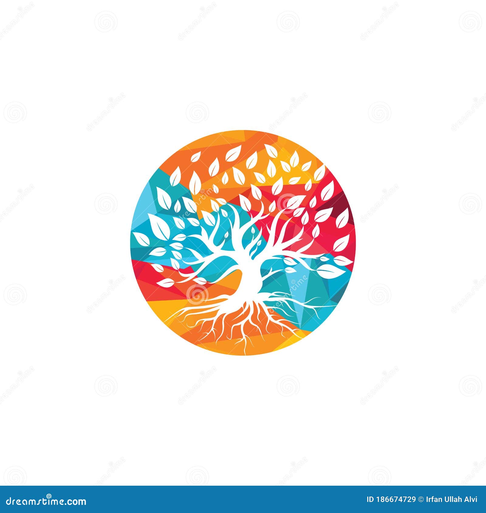 Tree Root Logo Vector Design Illustration. Stock Vector - Illustration ...