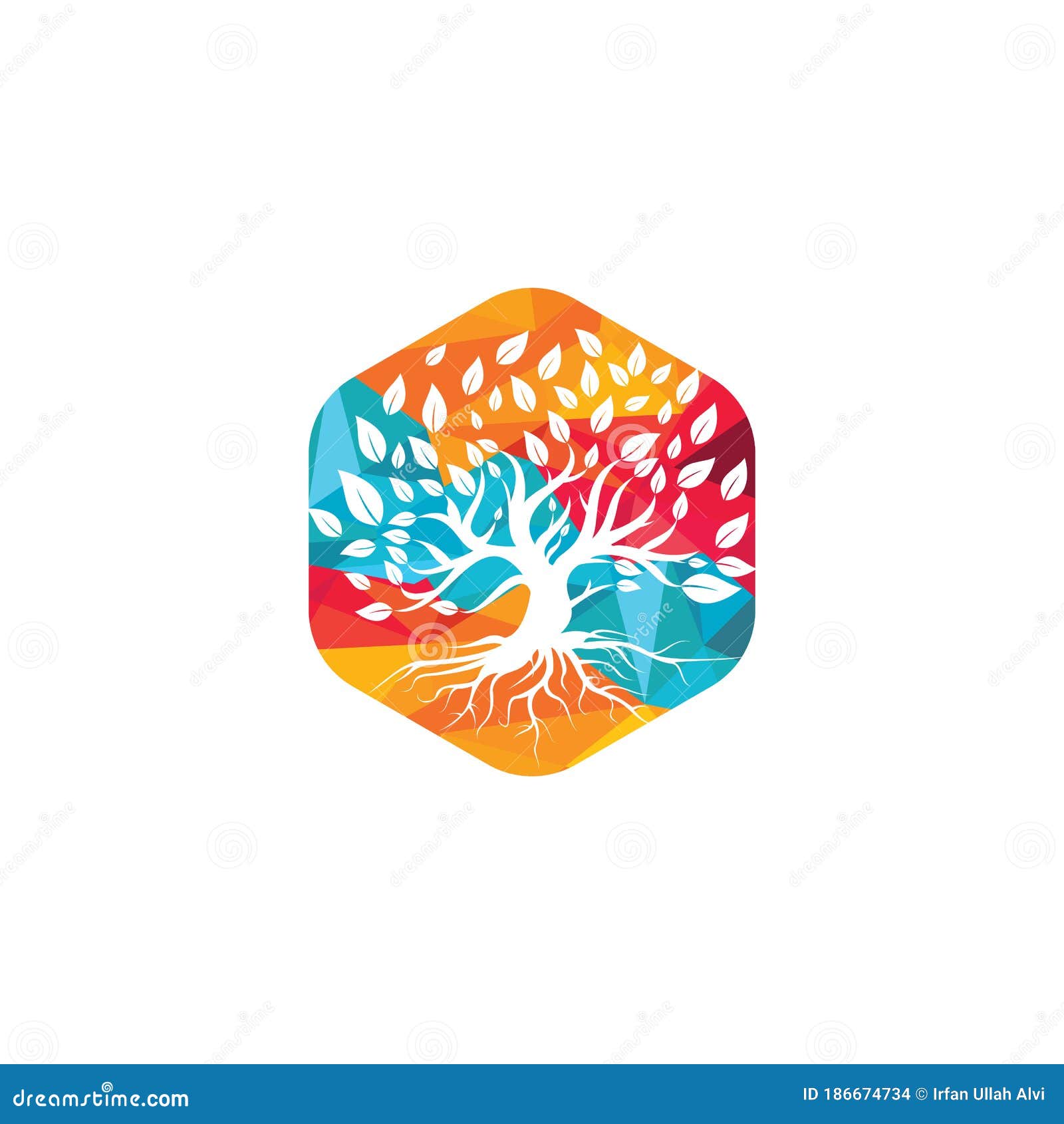 Tree Root Logo Vector Design Illustration. Stock Vector - Illustration ...