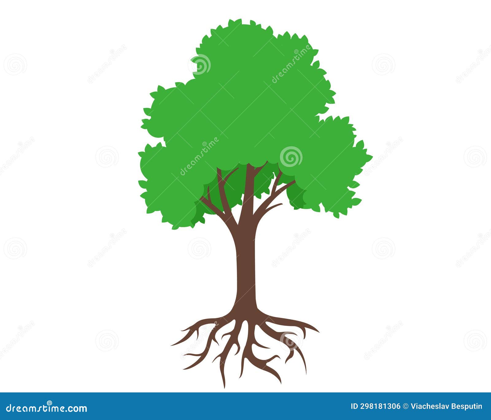 Tree and root system. stock vector. Illustration of abstract - 298181306