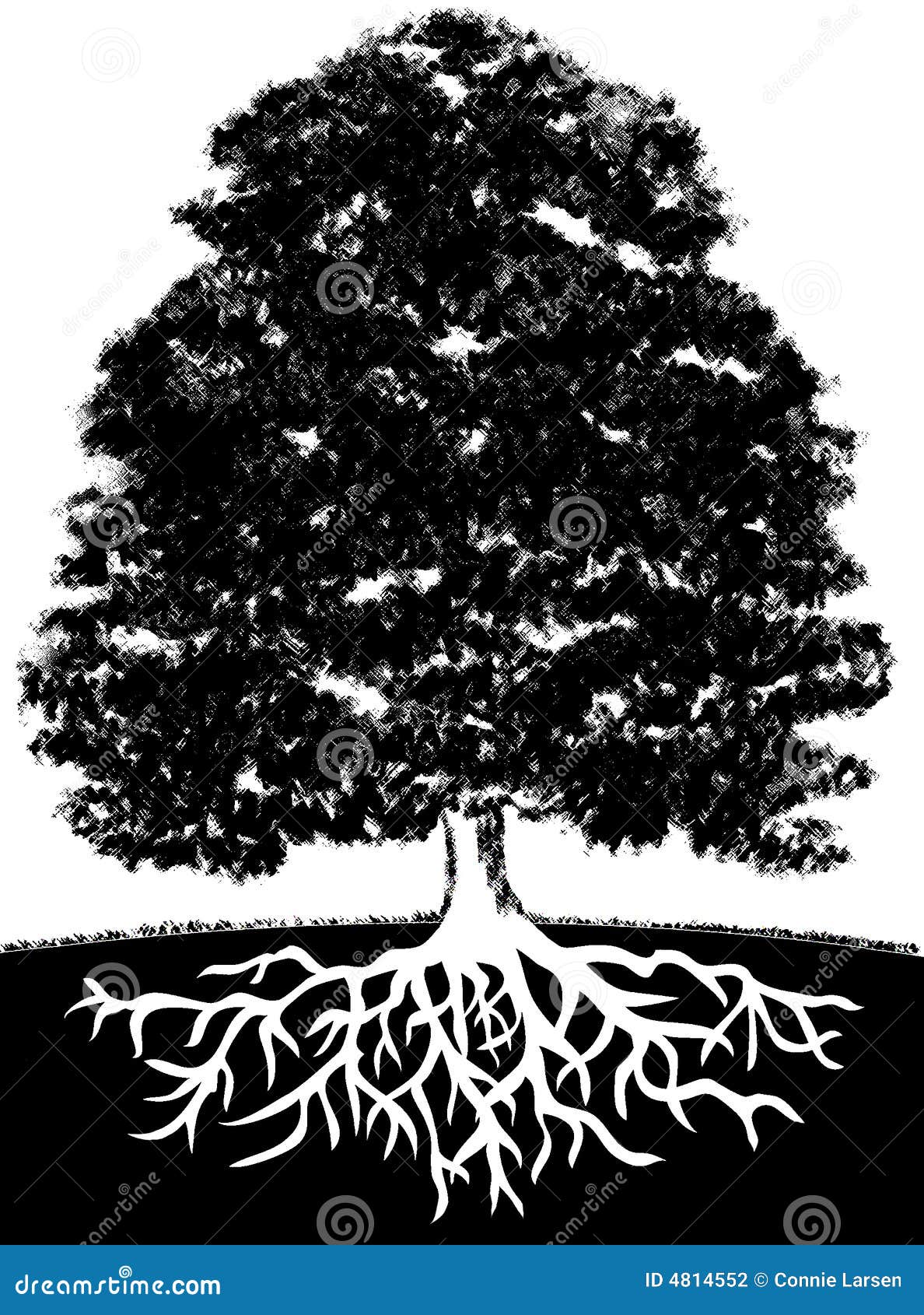 Tree and Roots stock illustration. Illustration of life - 4814552