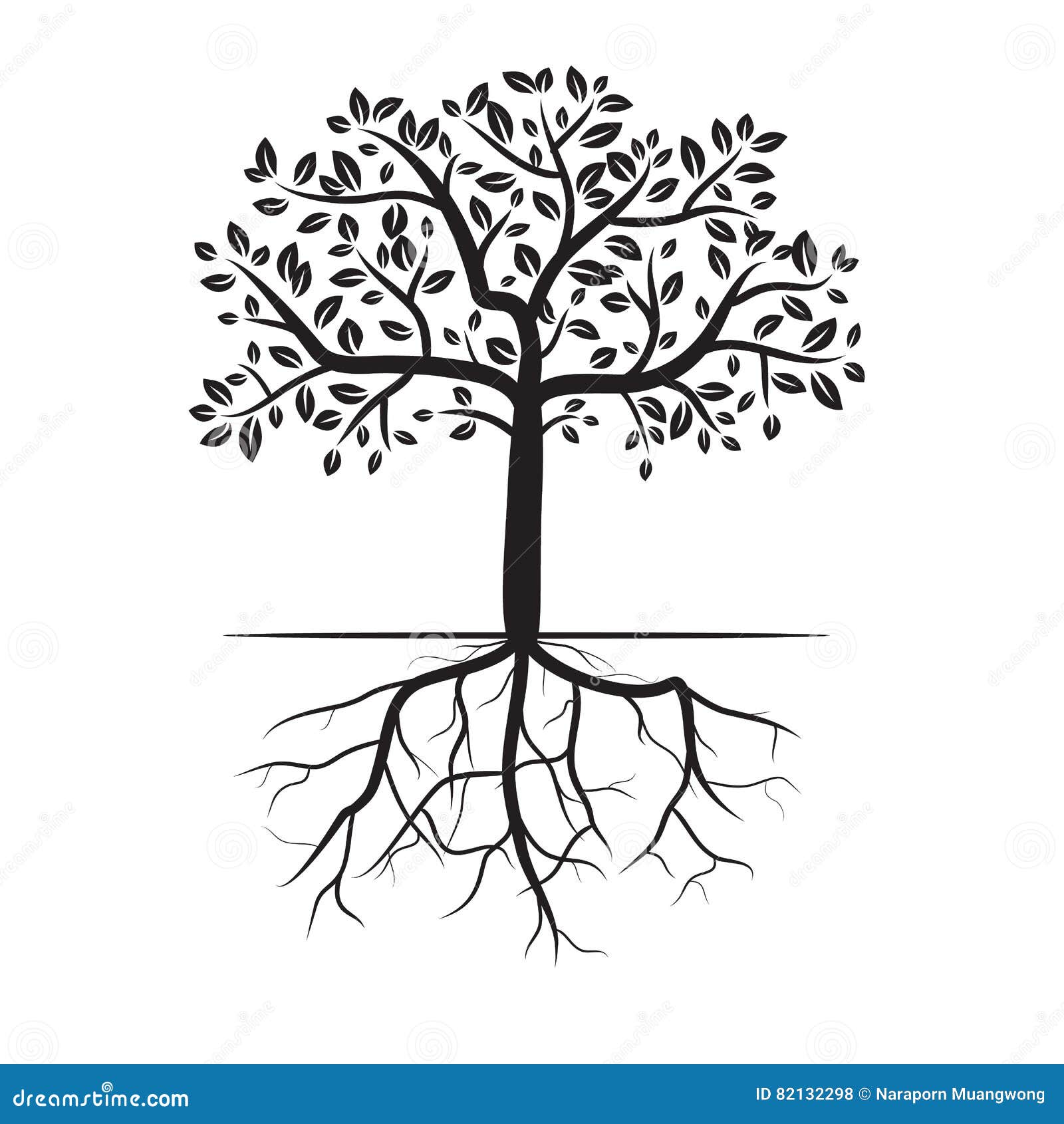 Tree roots stock vector. Illustration of plant, woodland - 82132298
