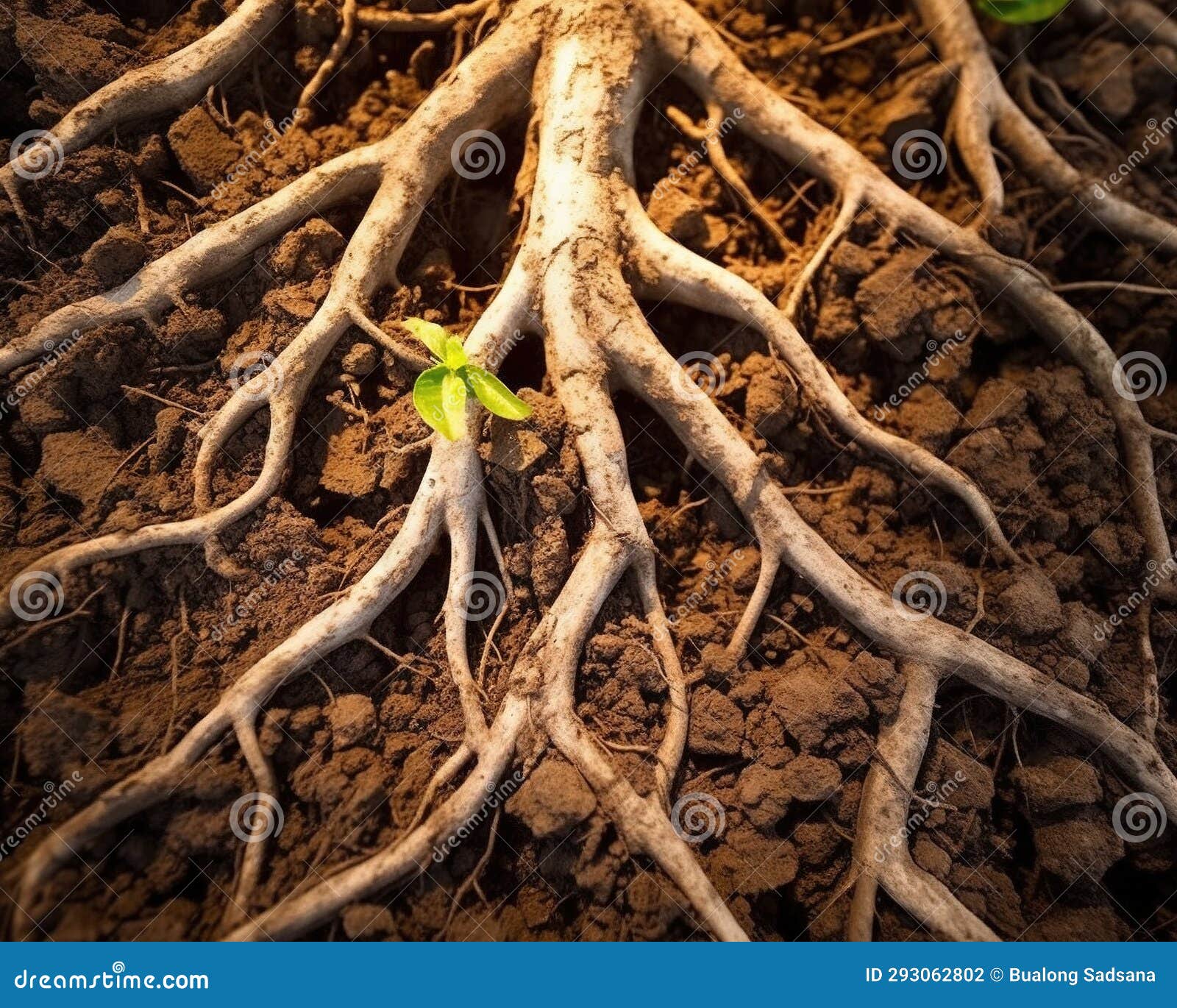 Tree Roots are Close Up Underground. Stock Illustration - Illustration ...