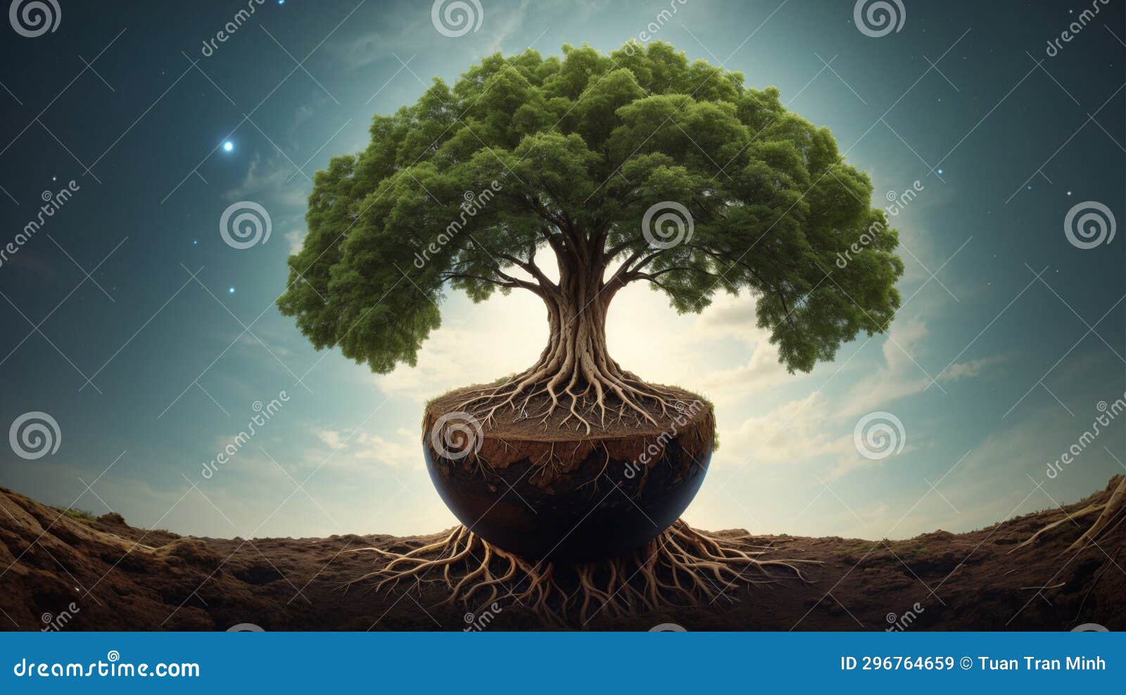 Tree Roots Covering the Planet Stock Image - Image of food, produce ...