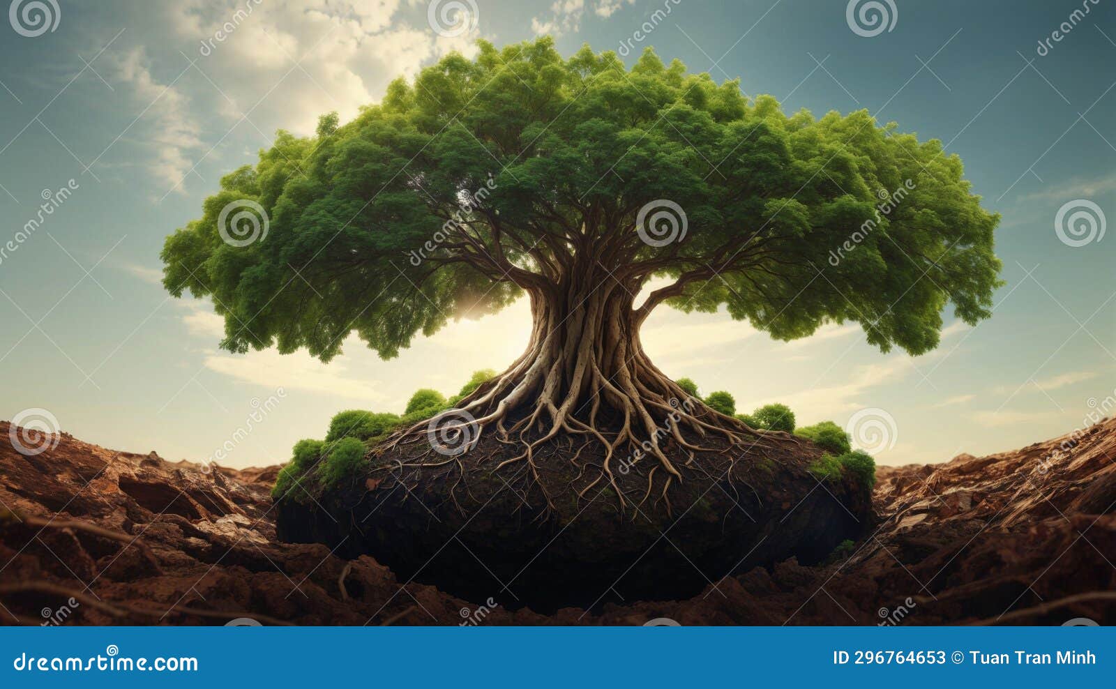 Tree Roots Covering the Planet Stock Image - Image of green, plant ...