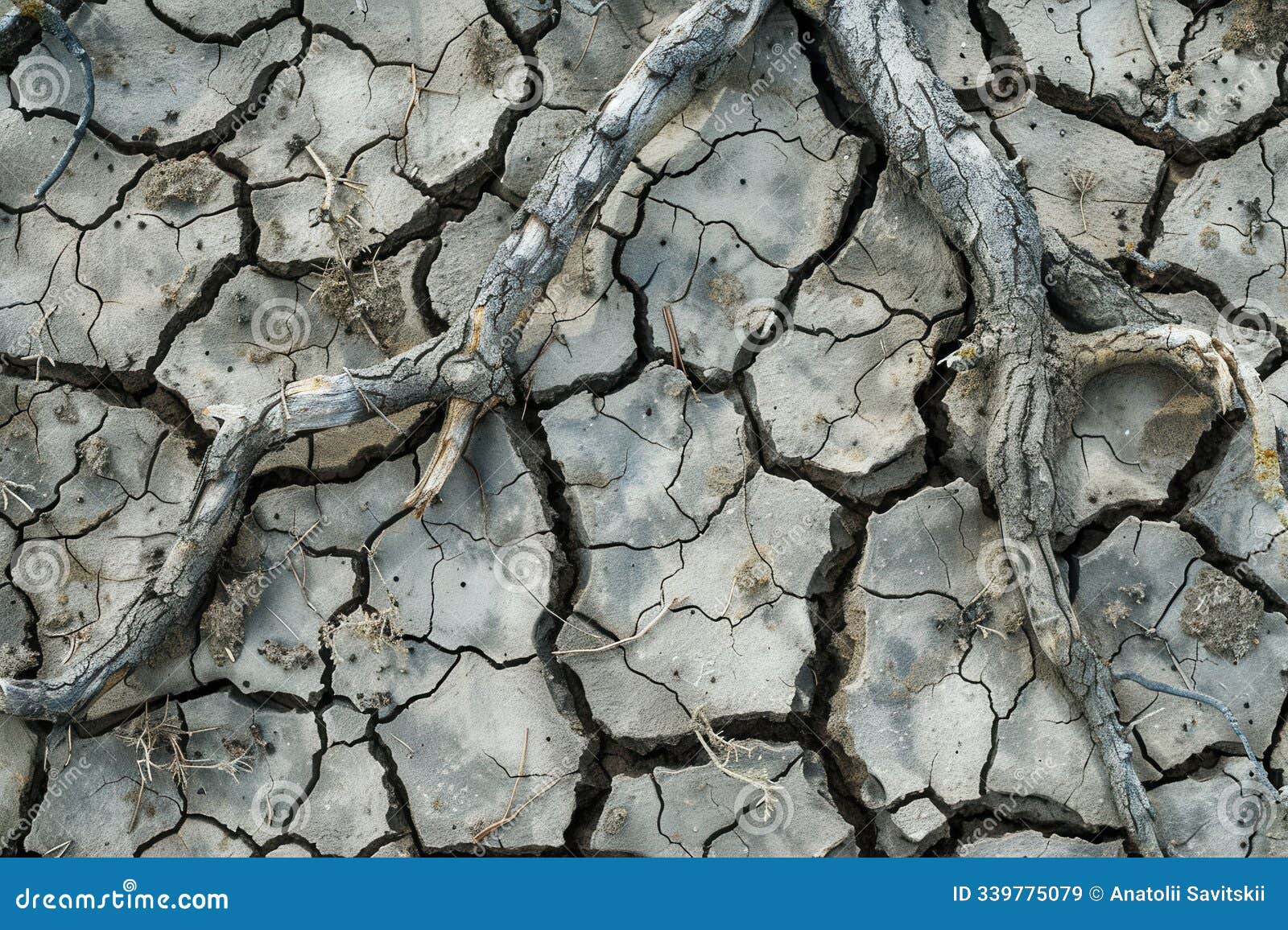 Tree Roots Emerge from Dried, Cracked Soil, Showcasing the Devastating ...