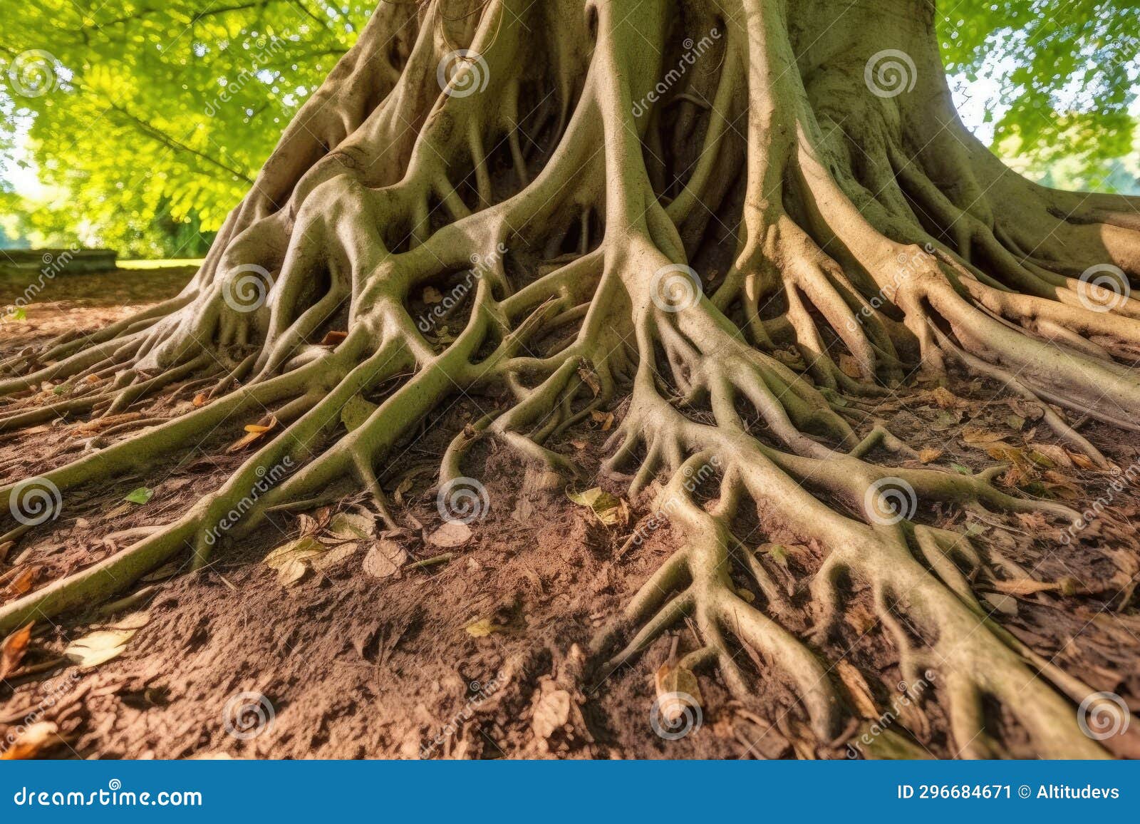 Tree Roots Growing Deep into Ground Stock Illustration - Illustration ...