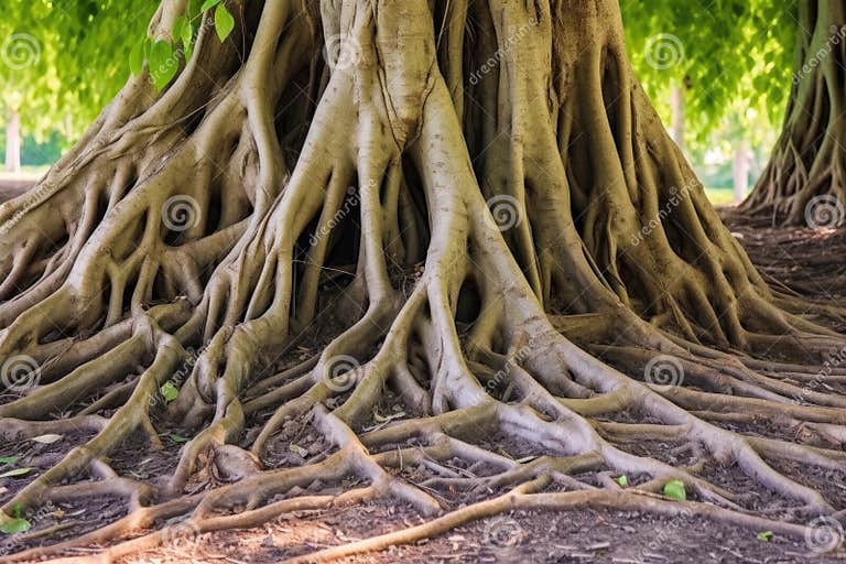 Tree Roots Growing Deep into Ground Stock Photo - Image of root, system ...