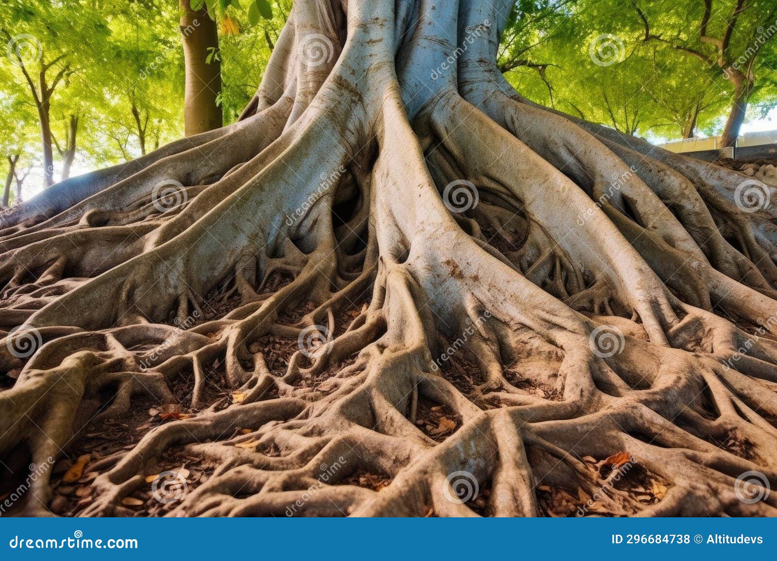 Tree Roots Growing Deep into Ground Stock Photo - Image of strength ...
