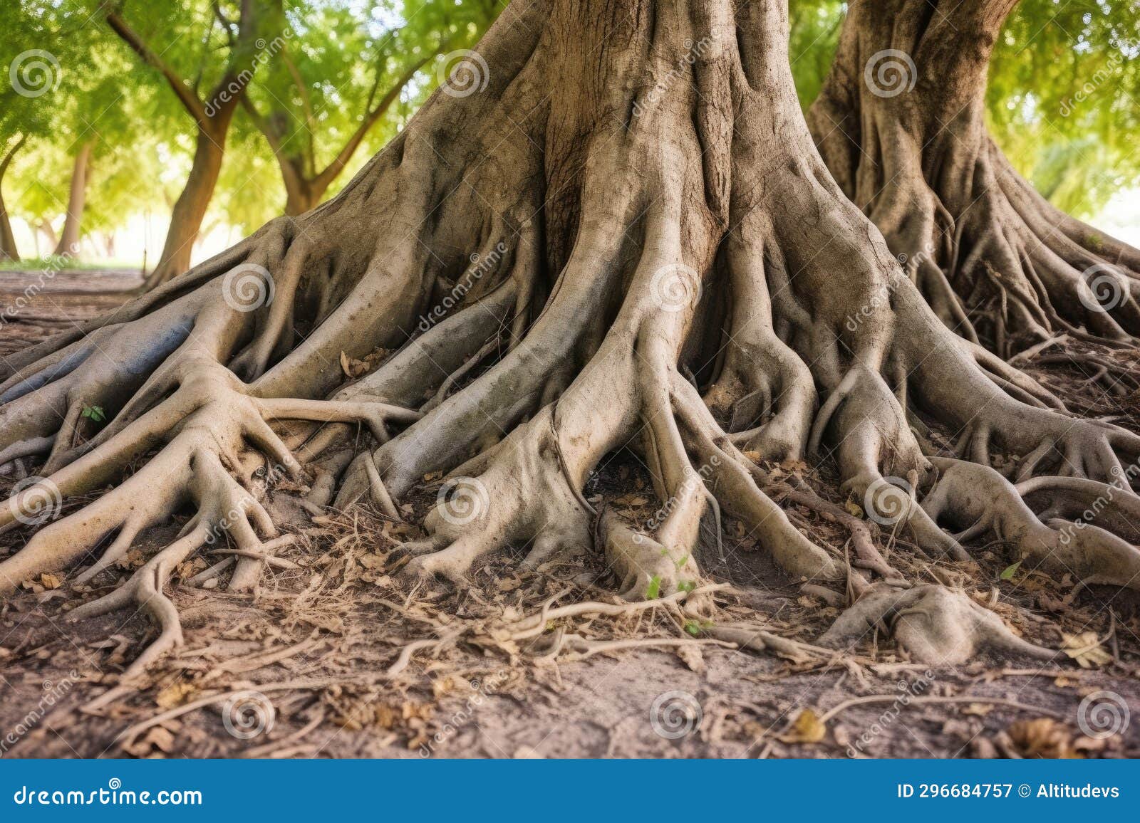 Tree Roots Growing Deep into Ground Stock Image - Image of roots ...
