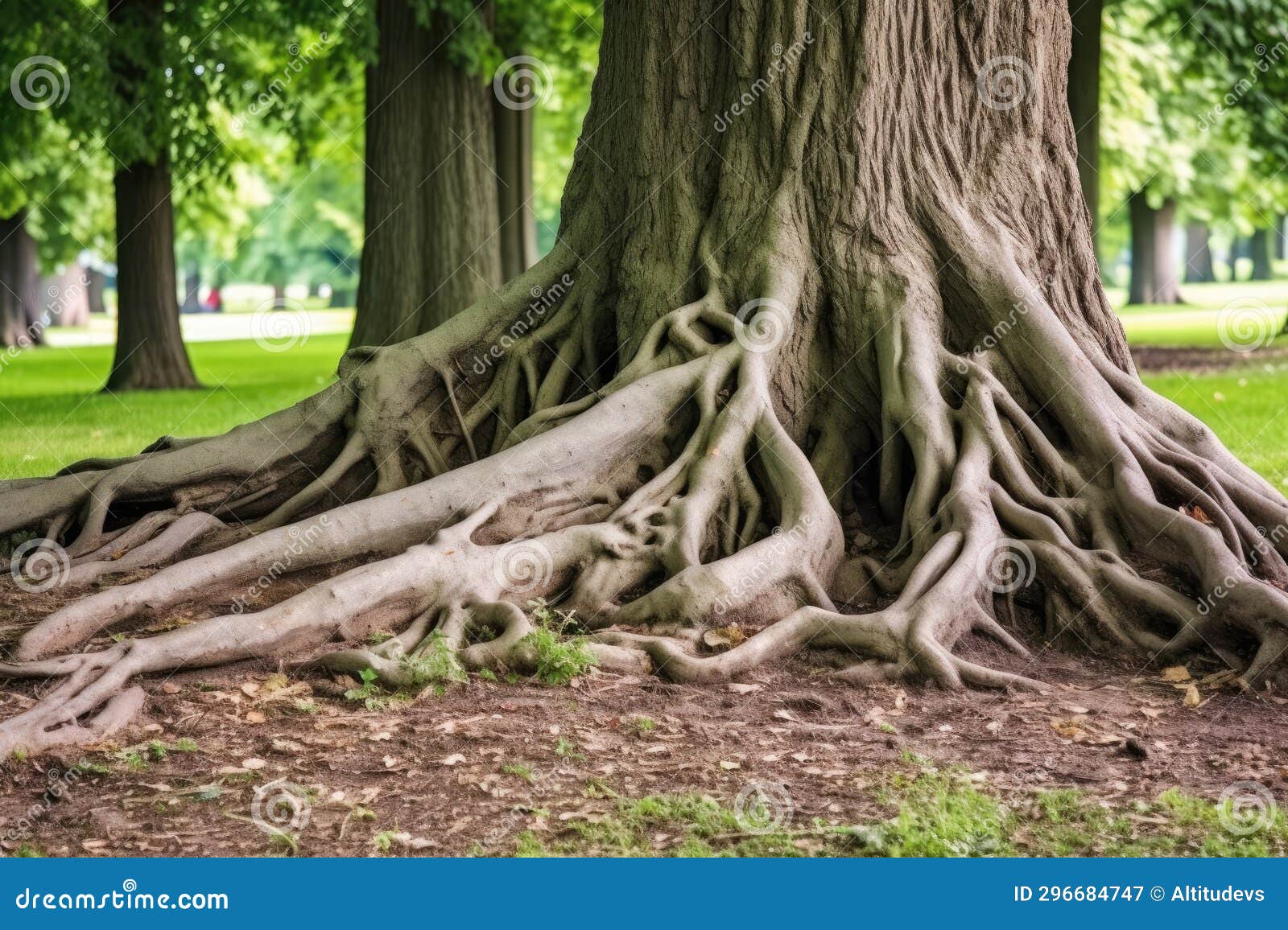Tree Roots Growing Deep into Ground Stock Image - Image of belowground ...