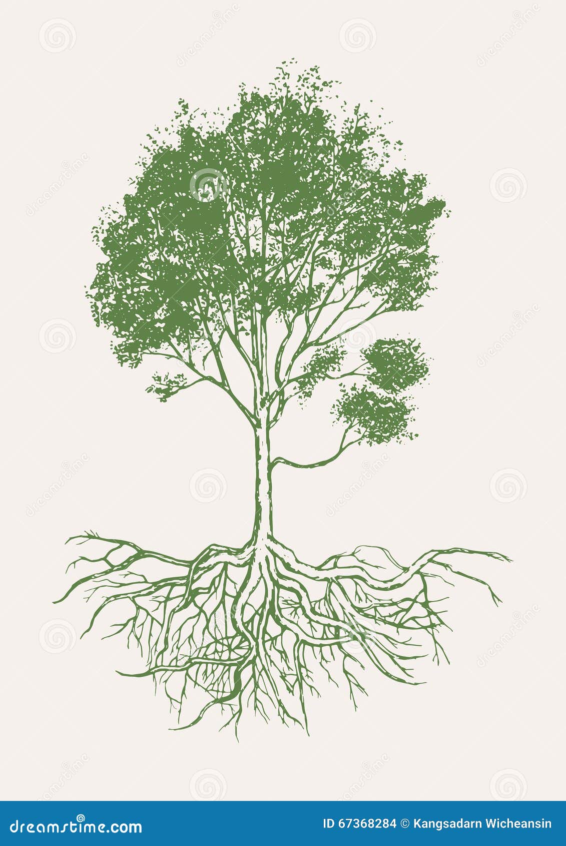 Tree Hand Drawn Roots Plant Stock Illustrations – 395 Tree Hand Drawn ...