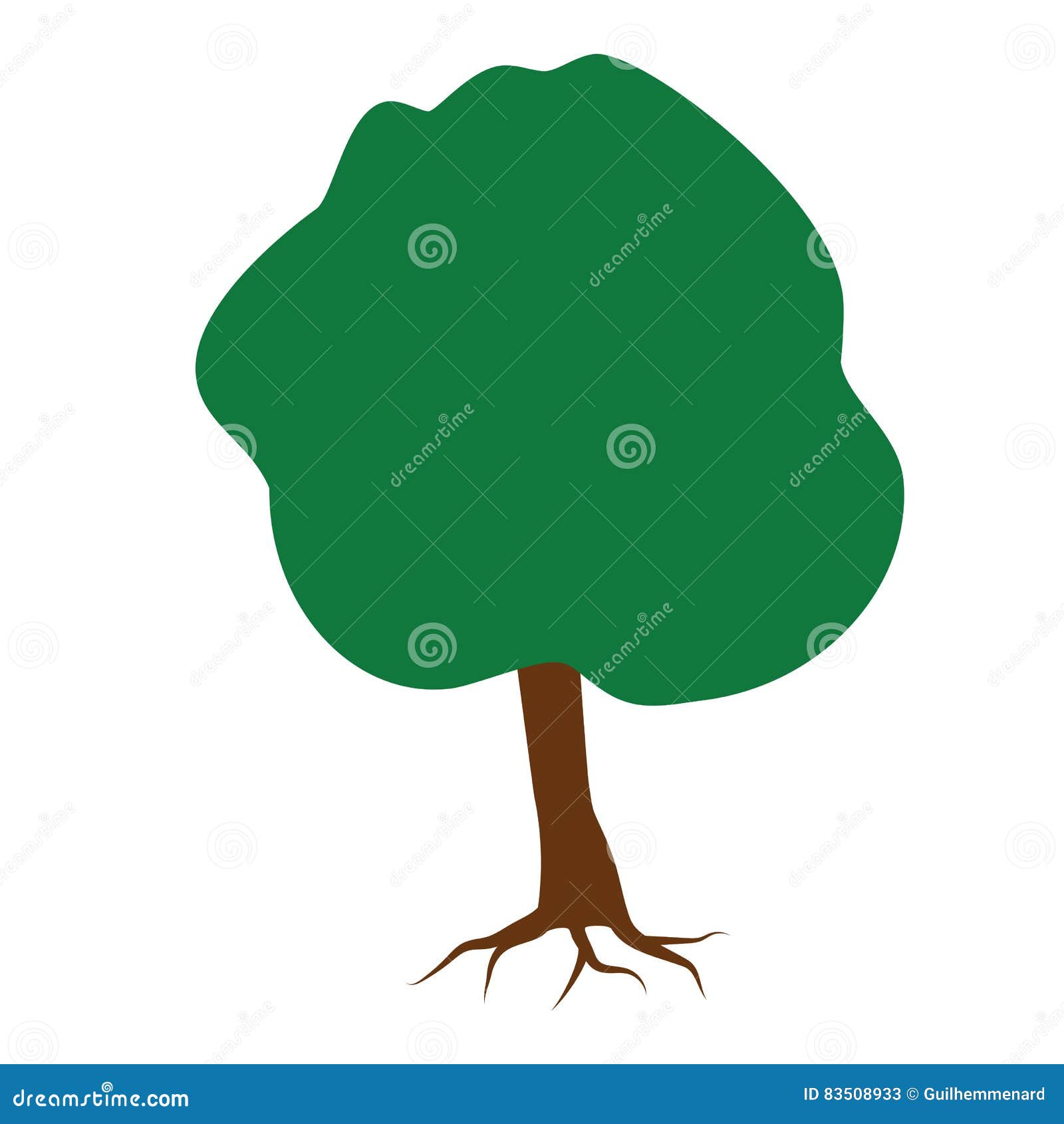 Tree with Roots Illustration Stock Illustration - Illustration of life ...