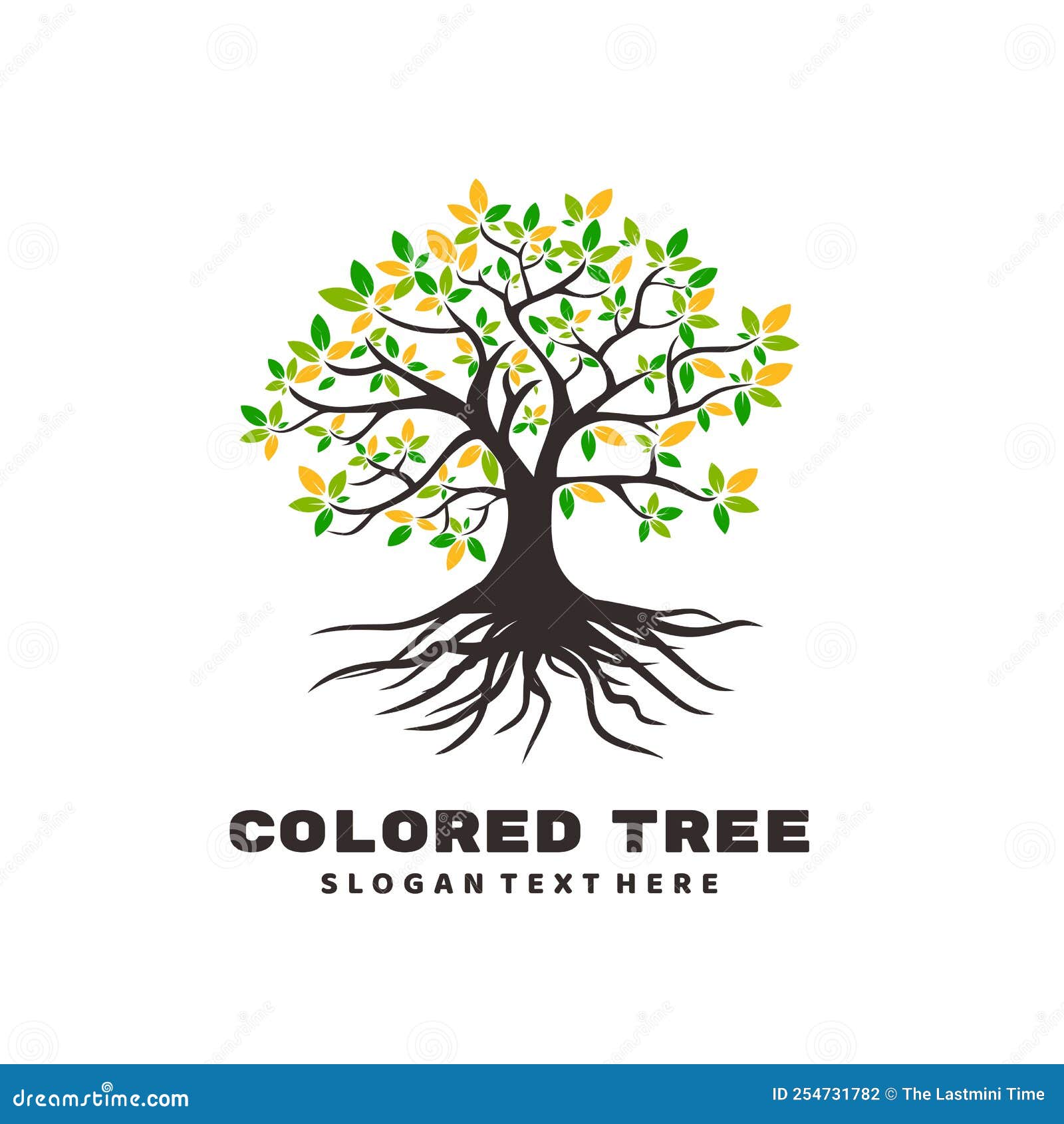 Tree Roots Logo Design Icon Stock Vector - Illustration of forest, logo ...