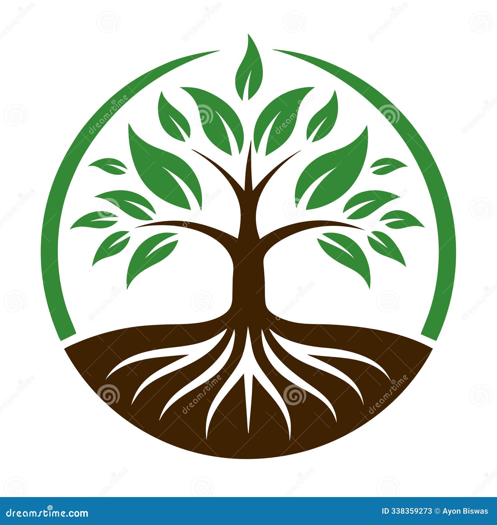 Tree Roots Logo stock vector. Illustration of element - 338359273