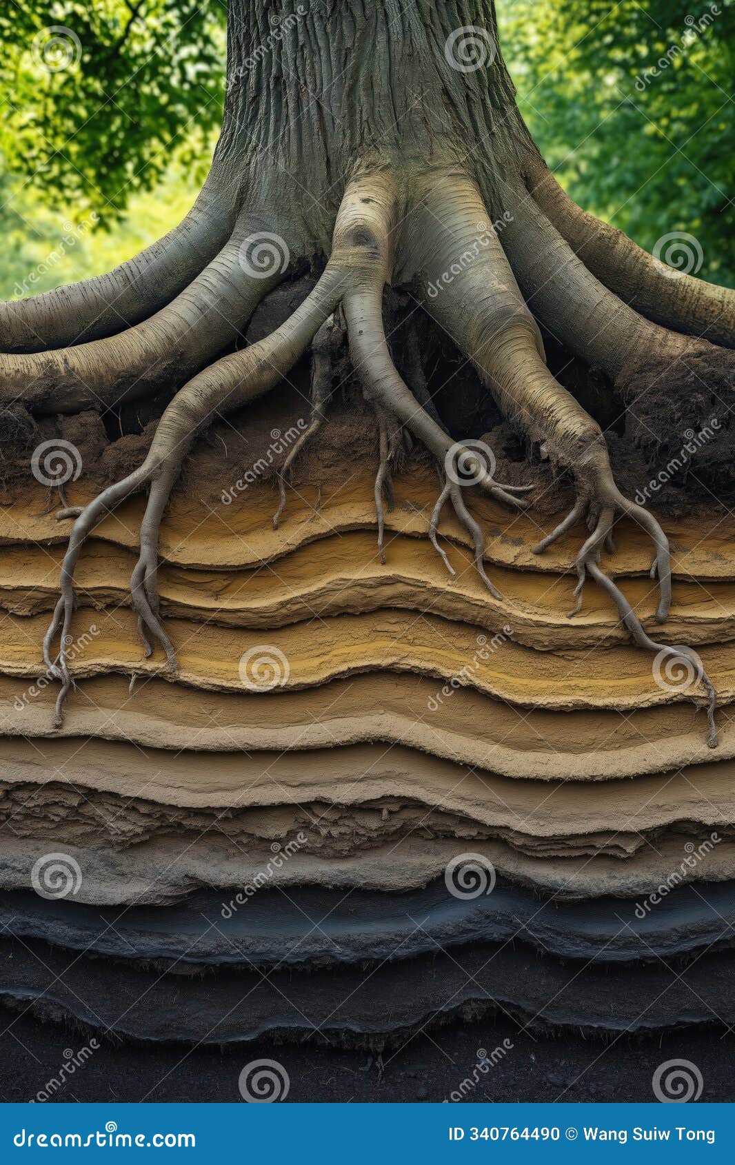 Tree Roots Reveal Layers of Soil Textures Showcasing Nature S Harmony ...