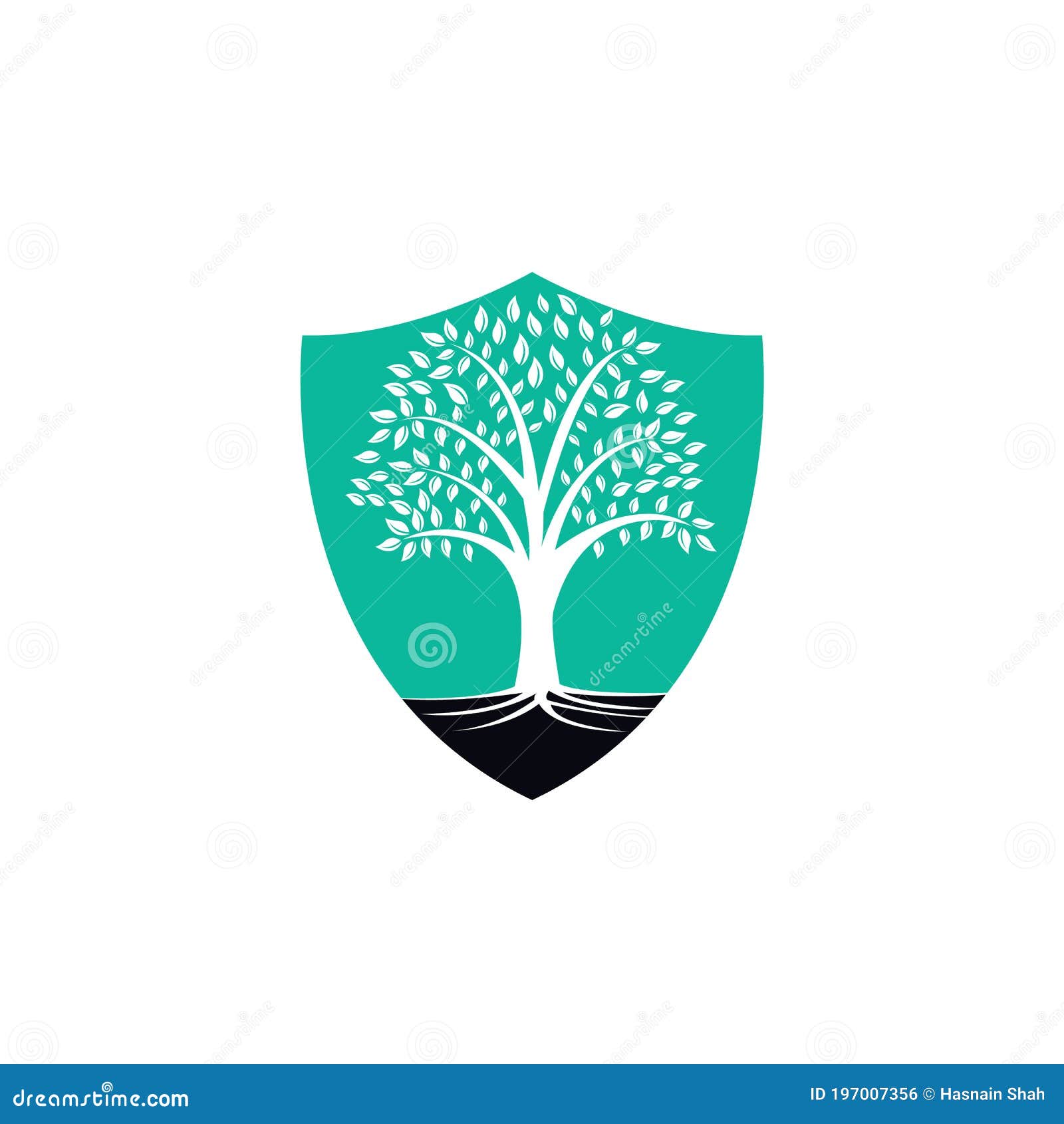 Tree Roots Vector Logo Design. Stock Vector - Illustration of color ...