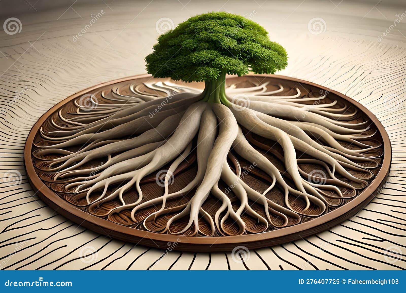 Tree Roots on Soil. Ecology Concept Stock Illustration - Illustration ...