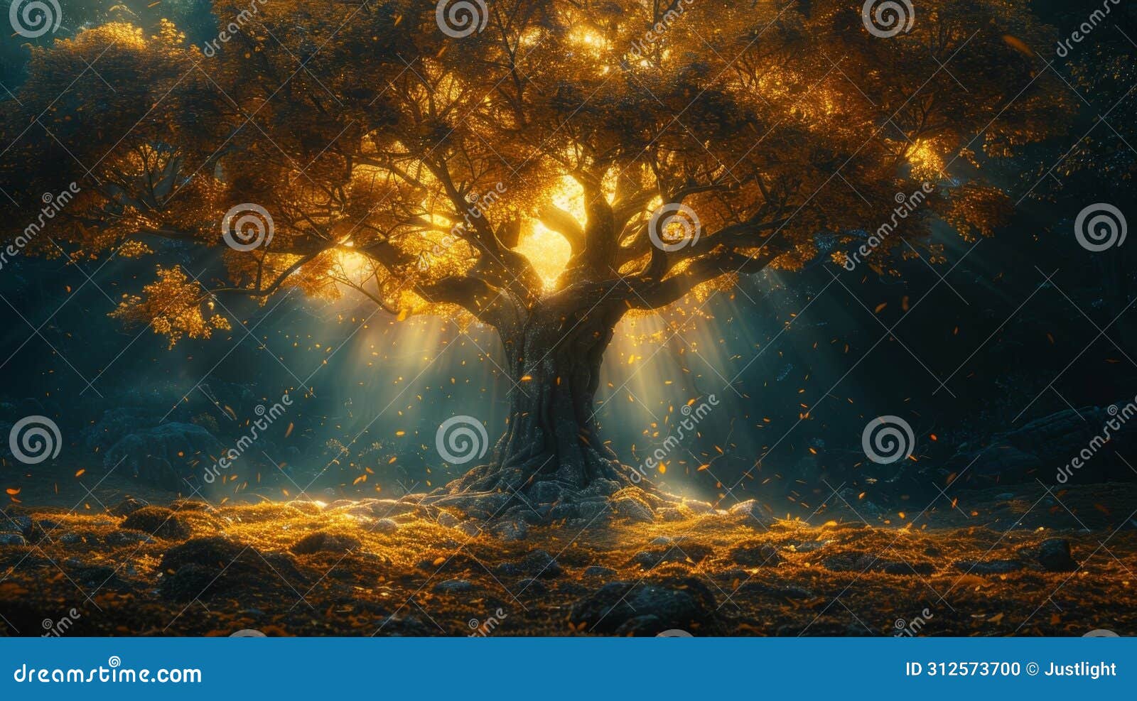 A Tree with Roots that Stretch Deep into the Ground Representing the ...