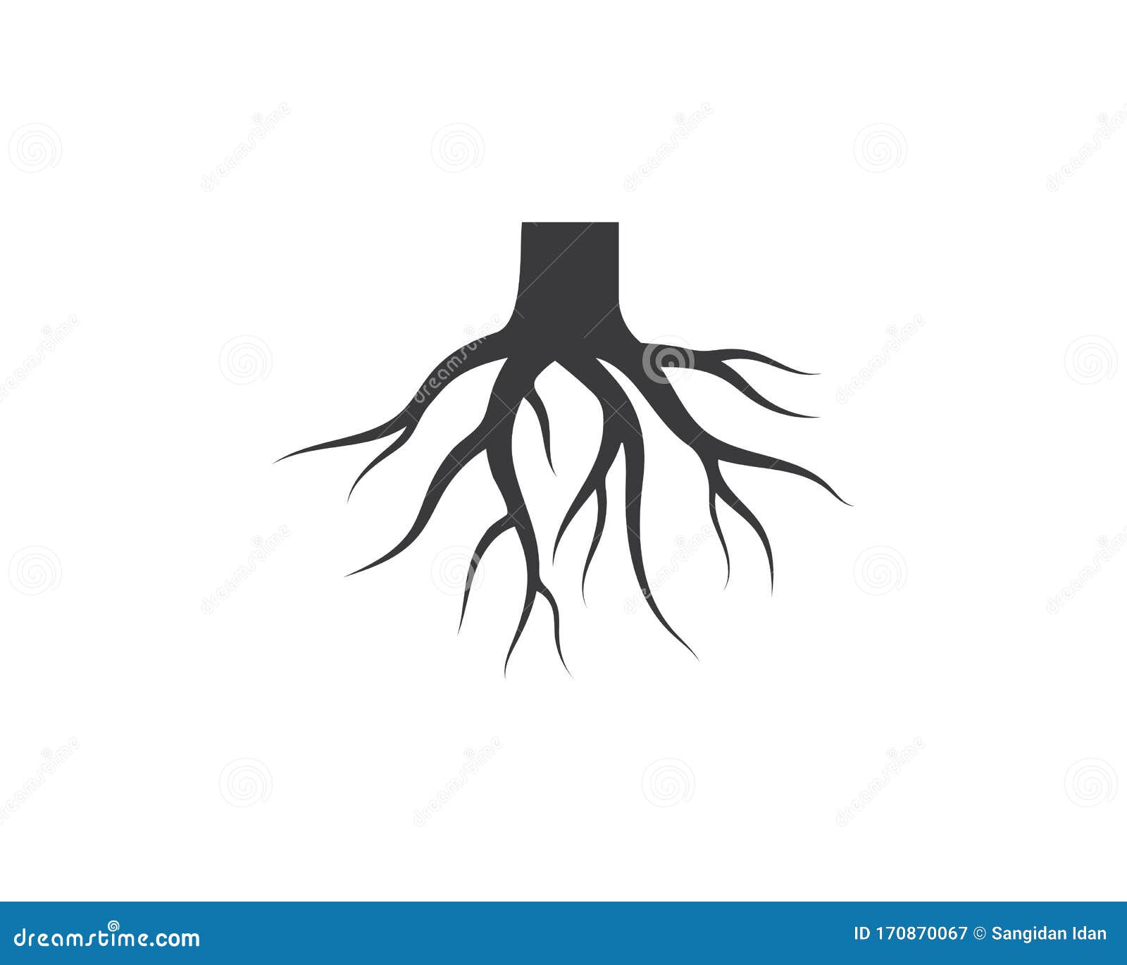 Tree Roots Vector Icon Illustration Design Stock Vector - Illustration ...