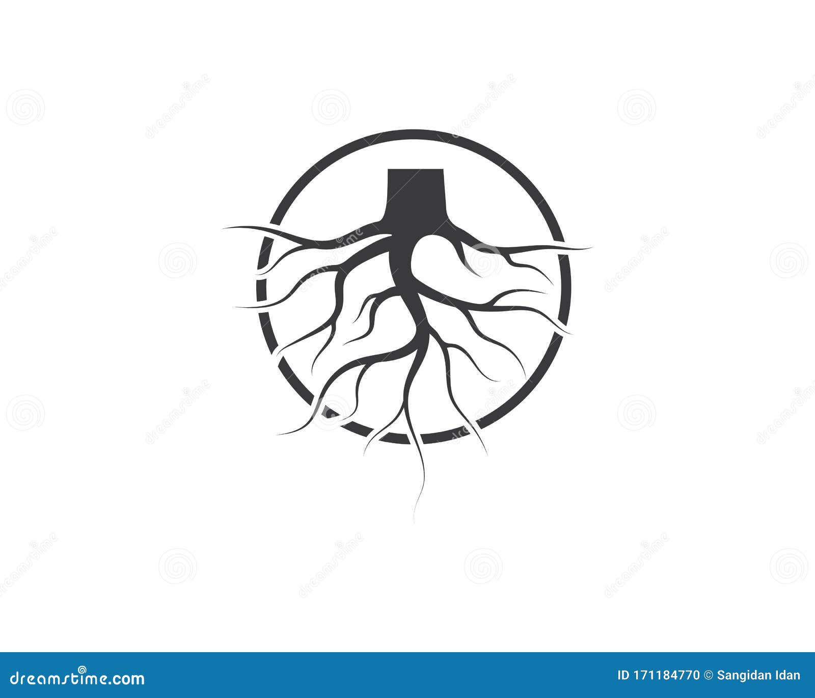 Tree Roots Vector Icon Illustration Design Stock Vector - Illustration ...