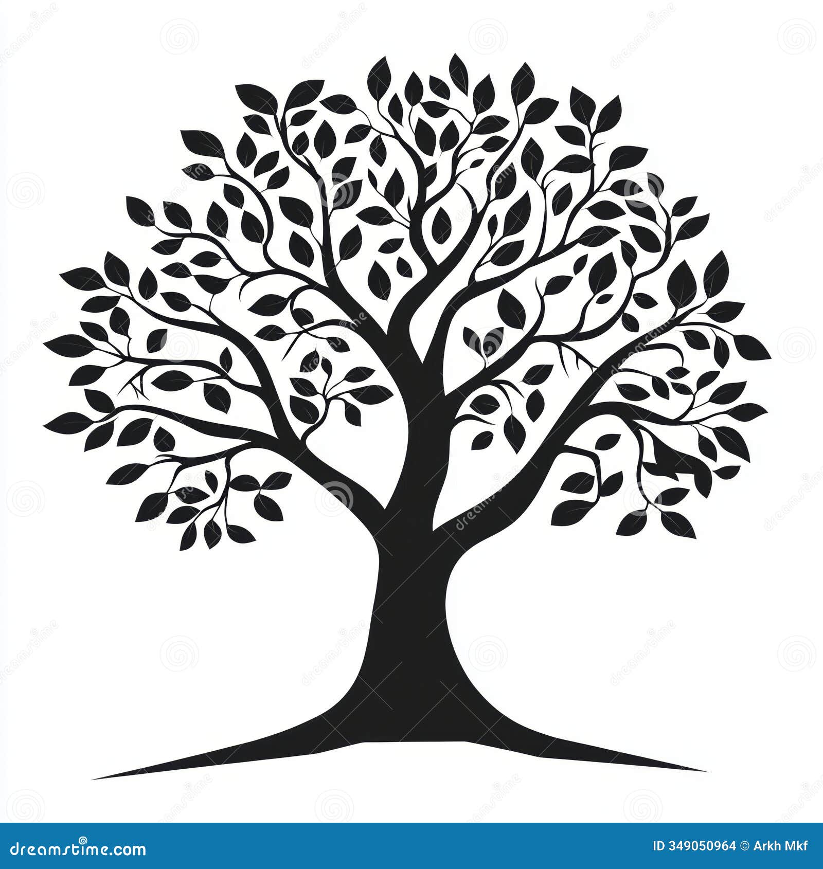 Tree with Roots, Vector Isolated on White Background, Ai Generated ...