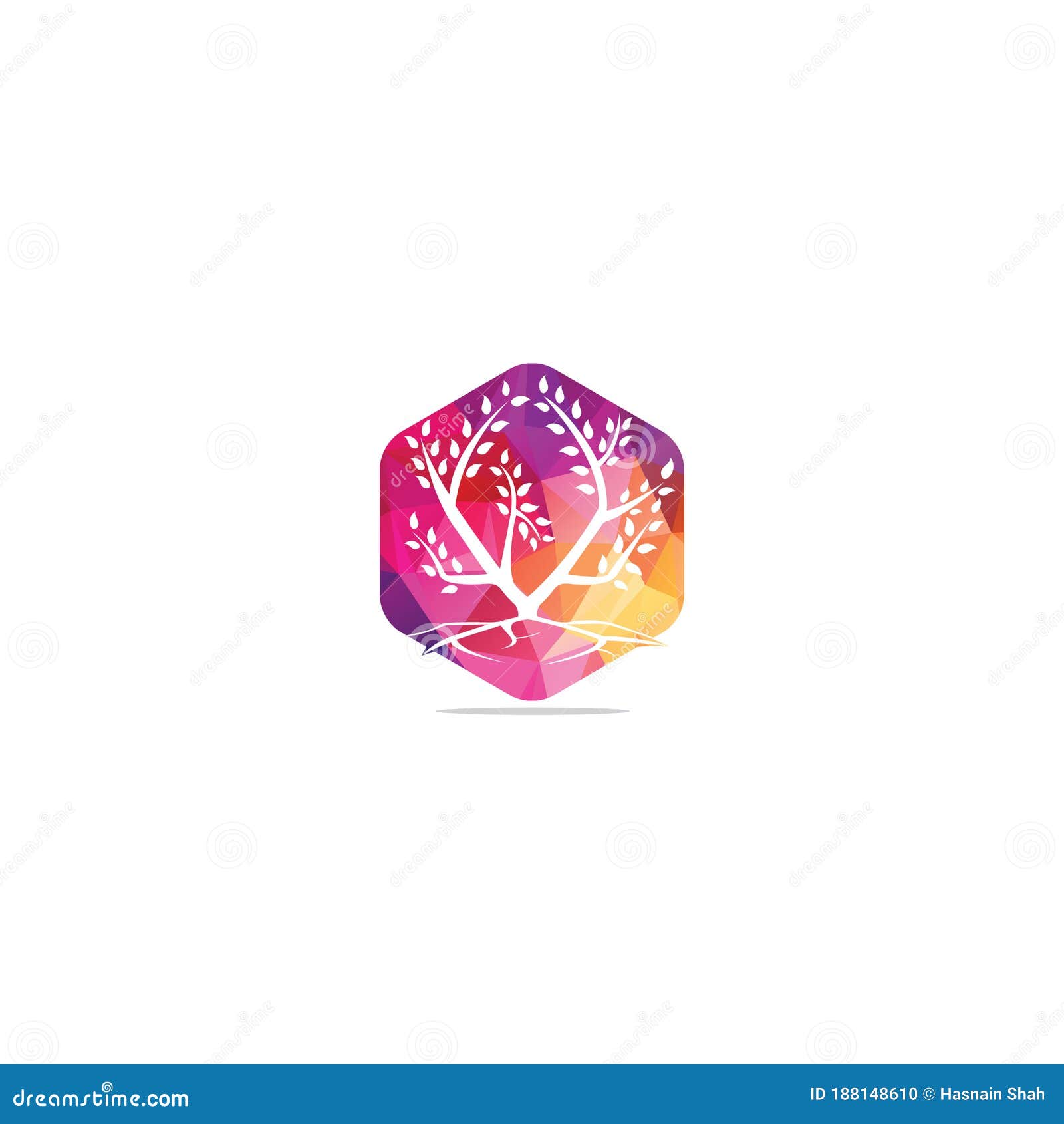 Tree Roots Vector Logo Design. Stock Vector - Illustration of easy ...