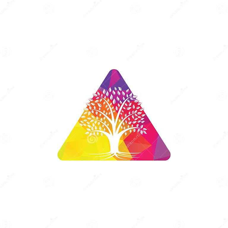 Tree Roots Vector Logo Design. Stock Vector - Illustration of easy ...