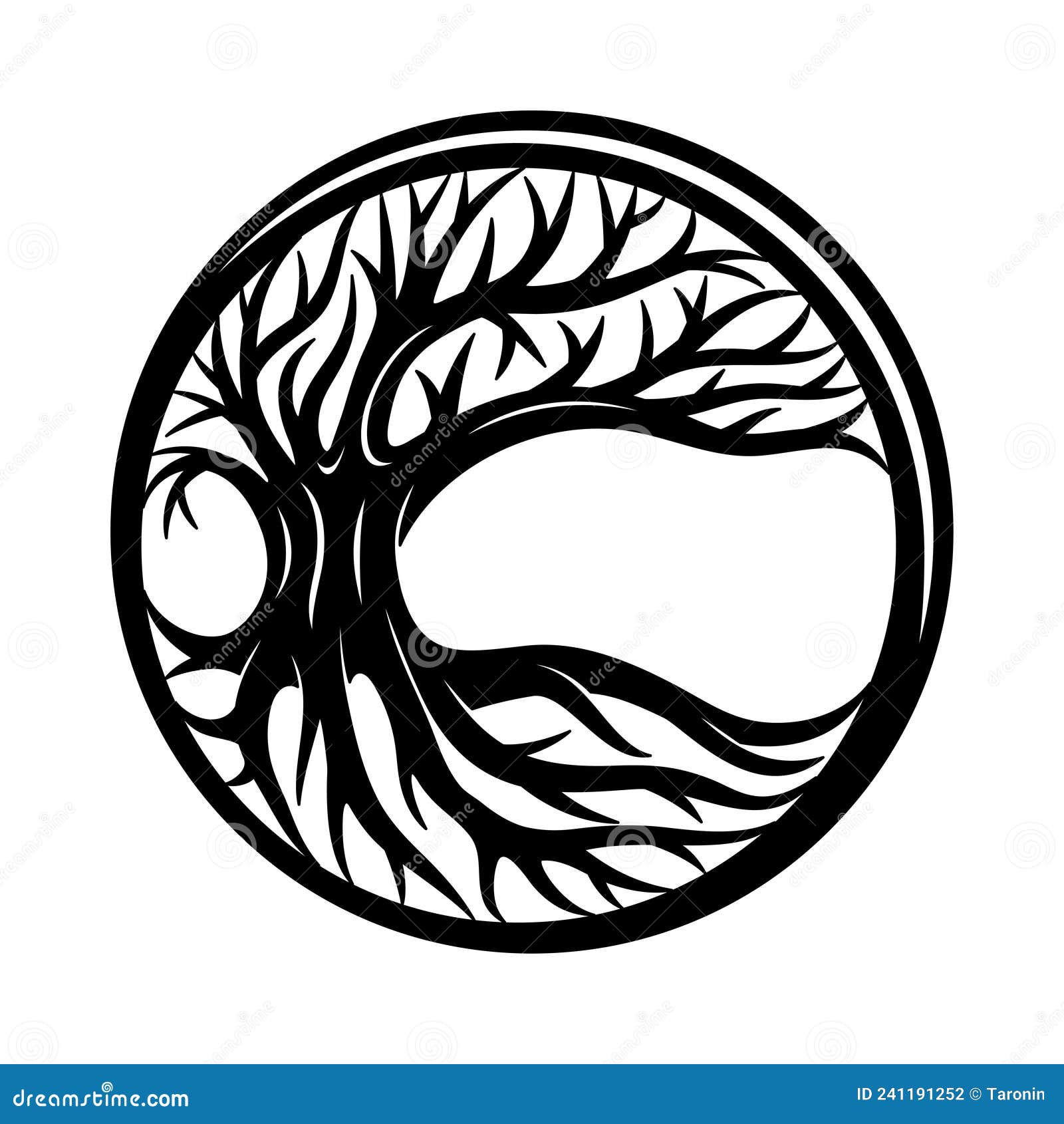 Tree round icon. stock vector. Illustration of branches - 241191252