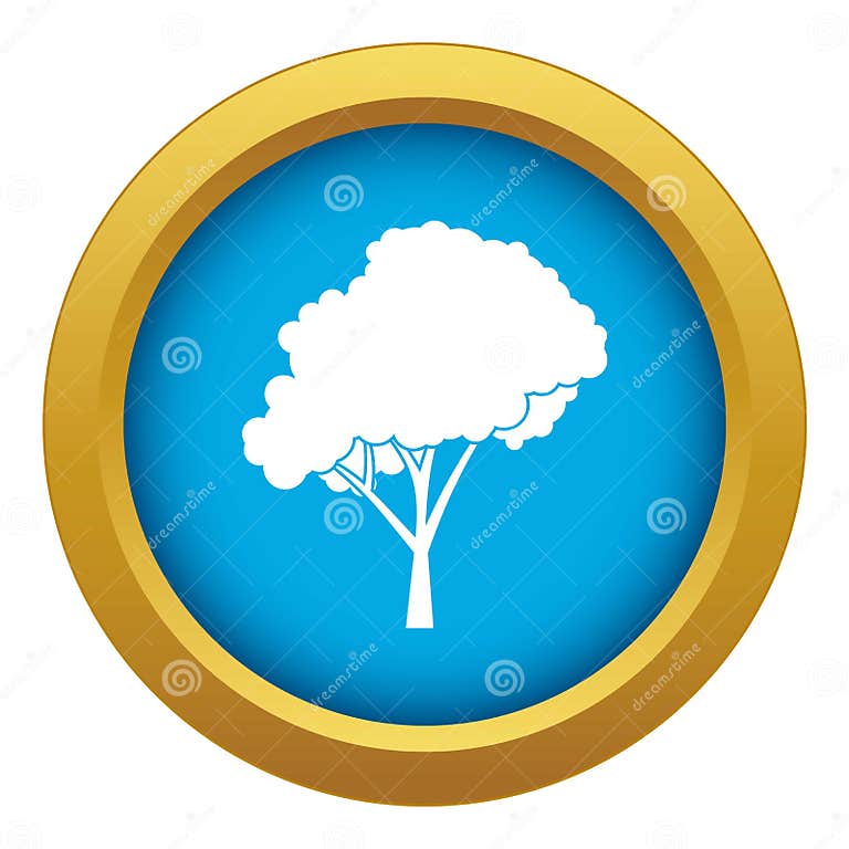Tree with a Rounded Crown Icon Blue Vector Isolated Stock Vector ...